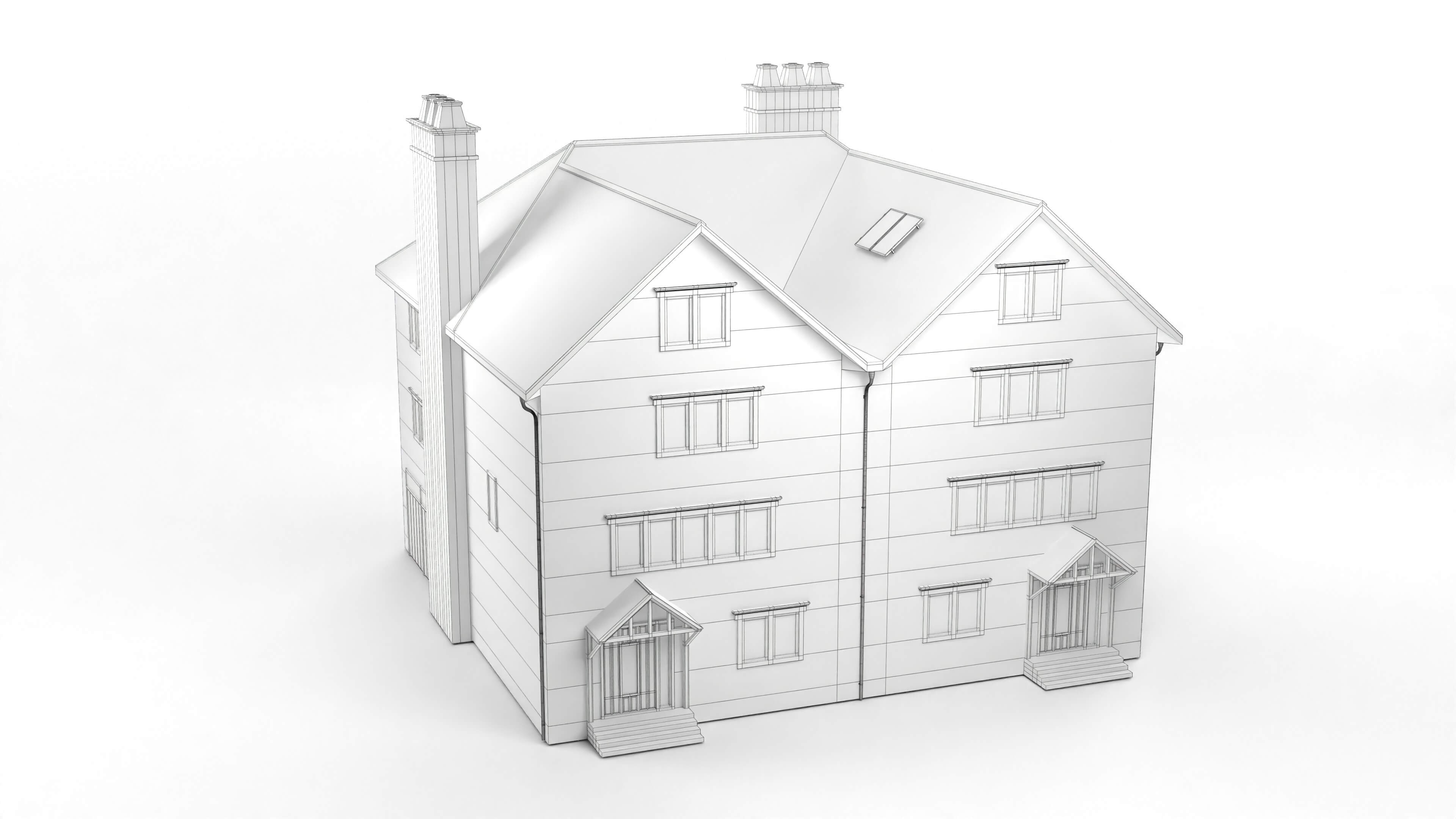 British House Design 03 - 3D Model by HT3dStudio