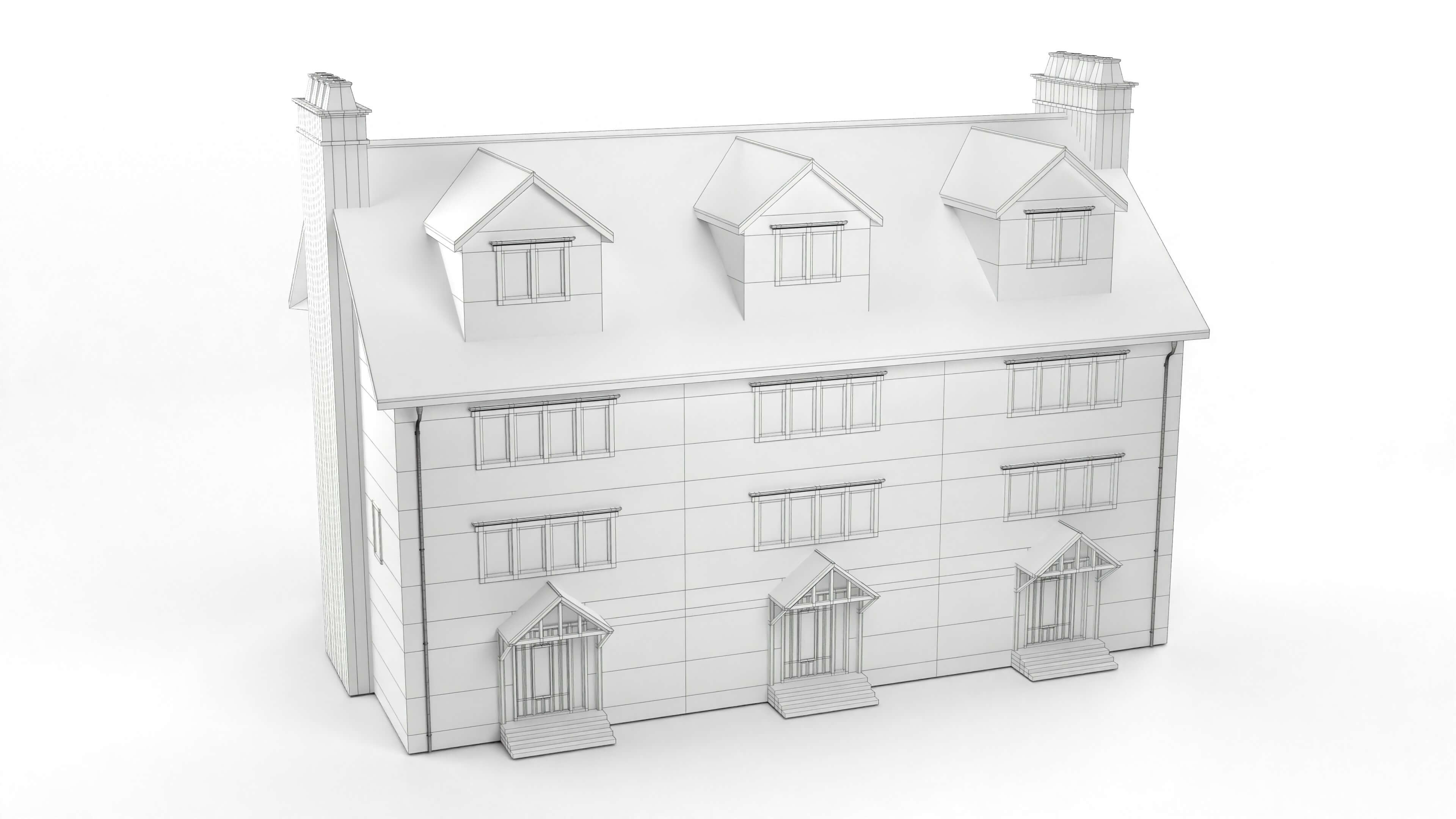 British House Design Collection - 6 Pieces by HT3dStudio