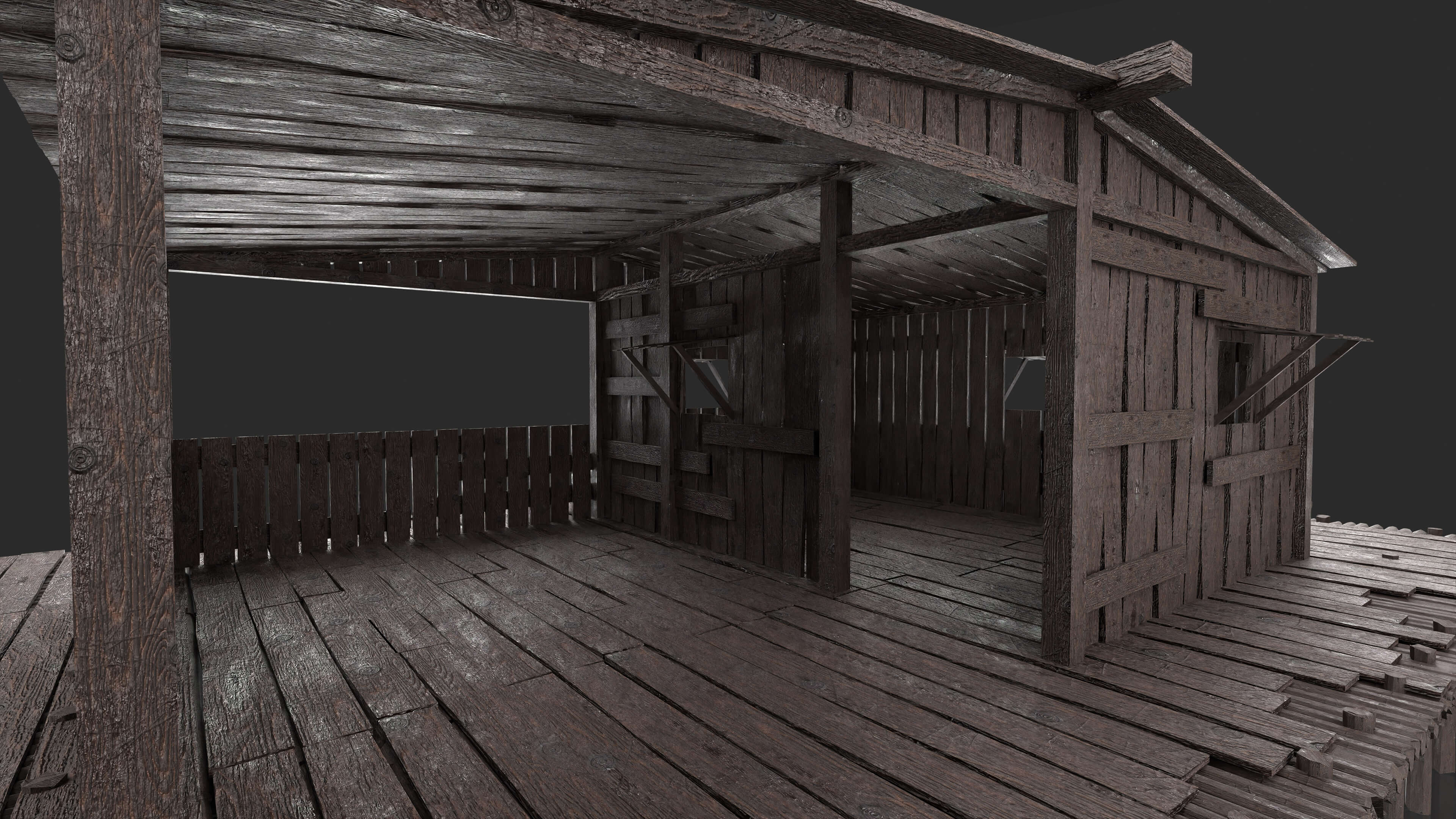 Fantasy Wooden House - Jungle Hut 5 3D Model by HT3dStudio