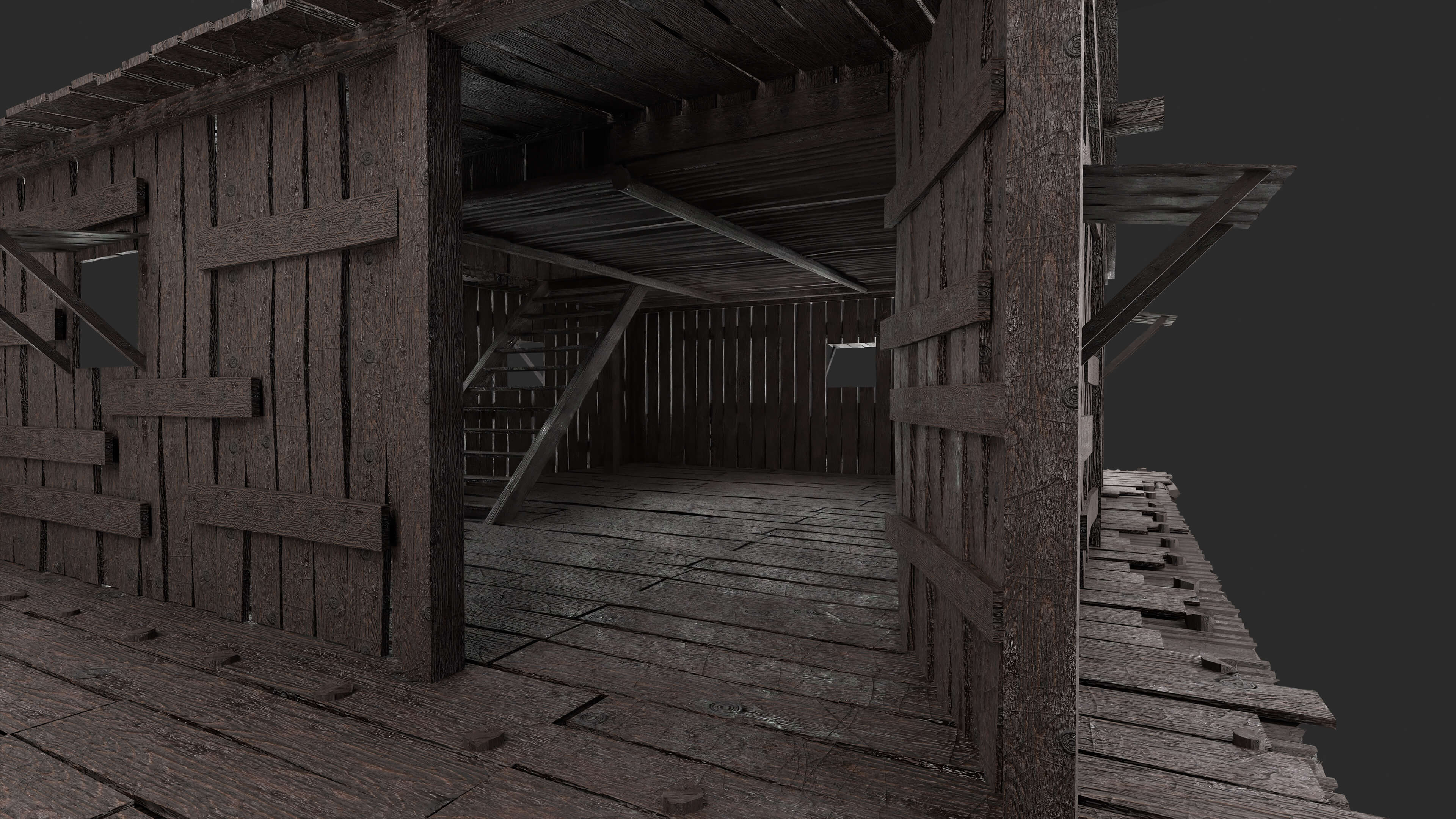 Fantasy Wooden House - Jungle Hut 6 3D Model by HT3dStudio
