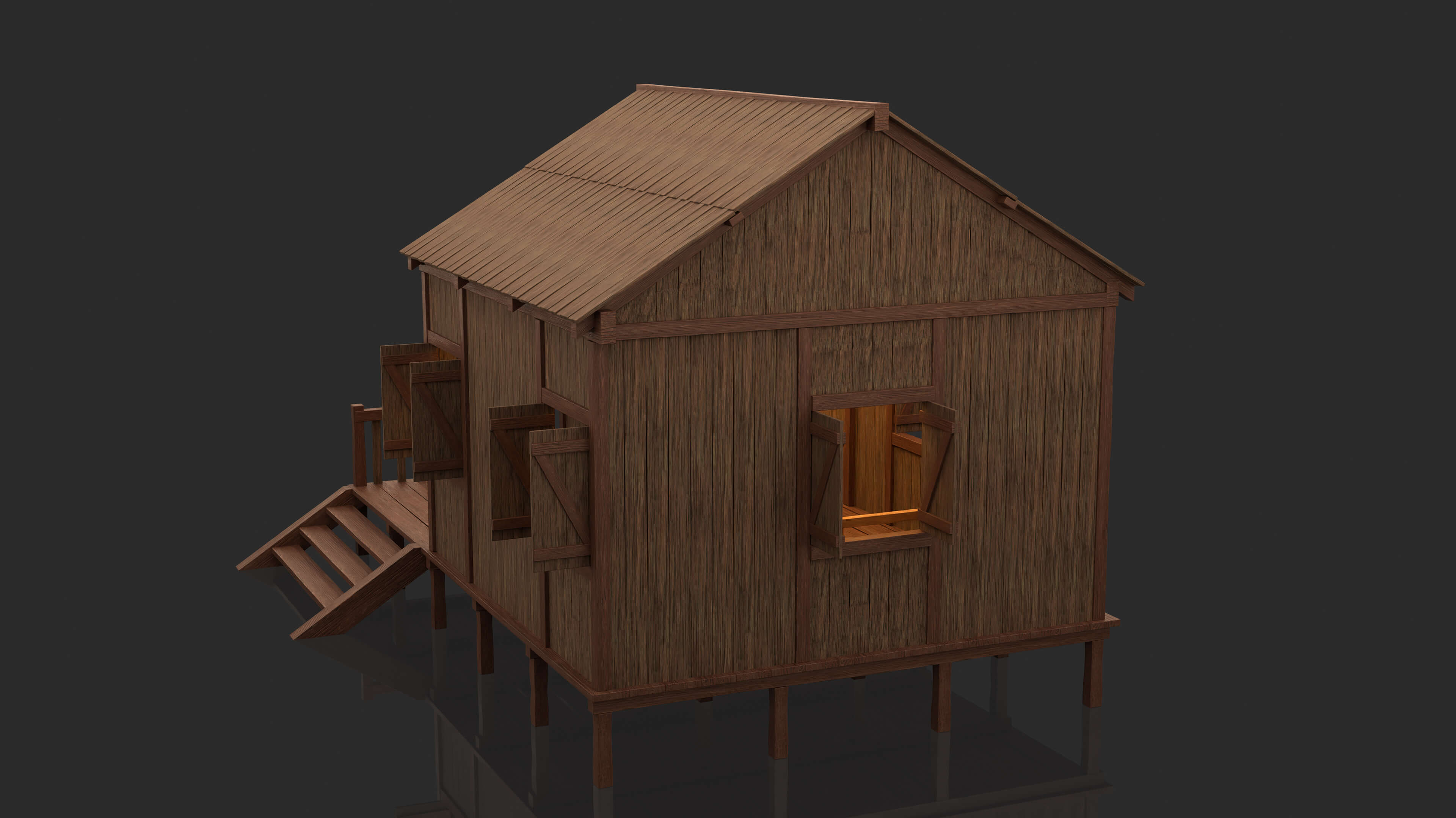 Medieval Fantasy House 01 - 3D Model by HT3dStudio