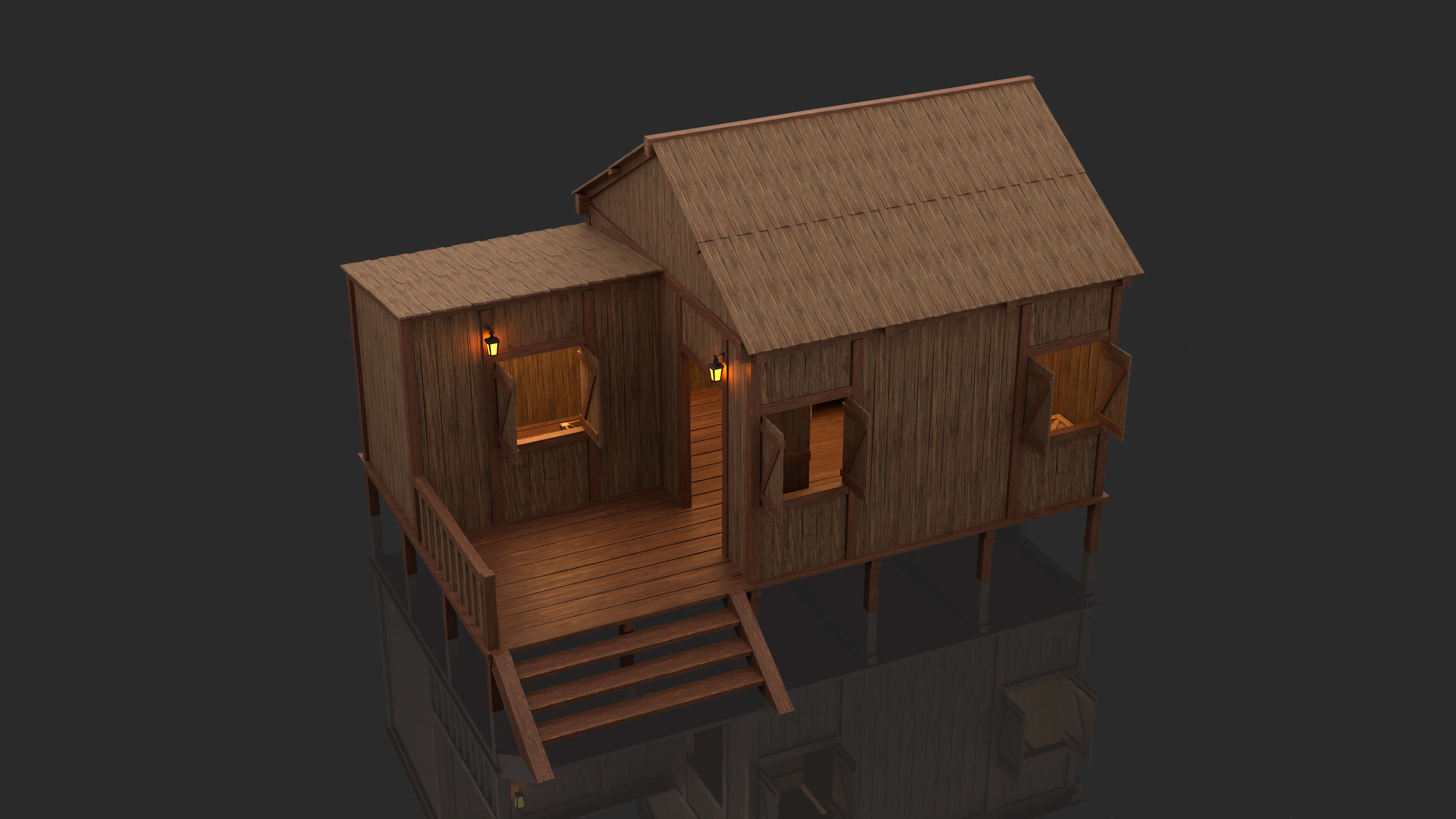 Medieval Fantasy House 01 - 3D Model by HT3dStudio