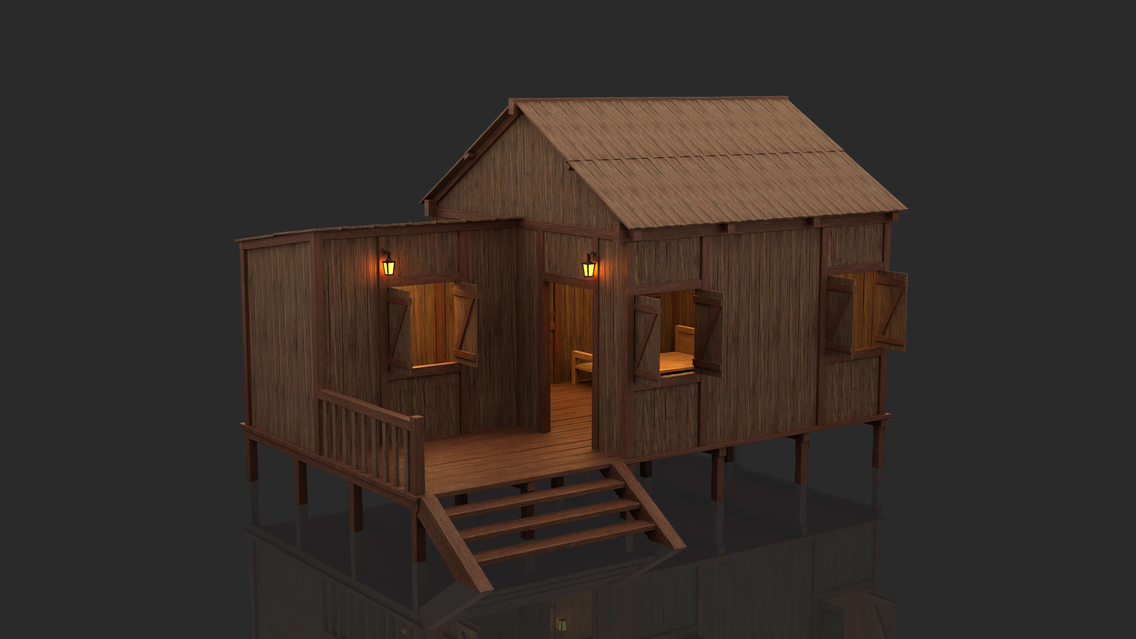 Medieval Fantasy House 01 - 3D Model by HT3dStudio