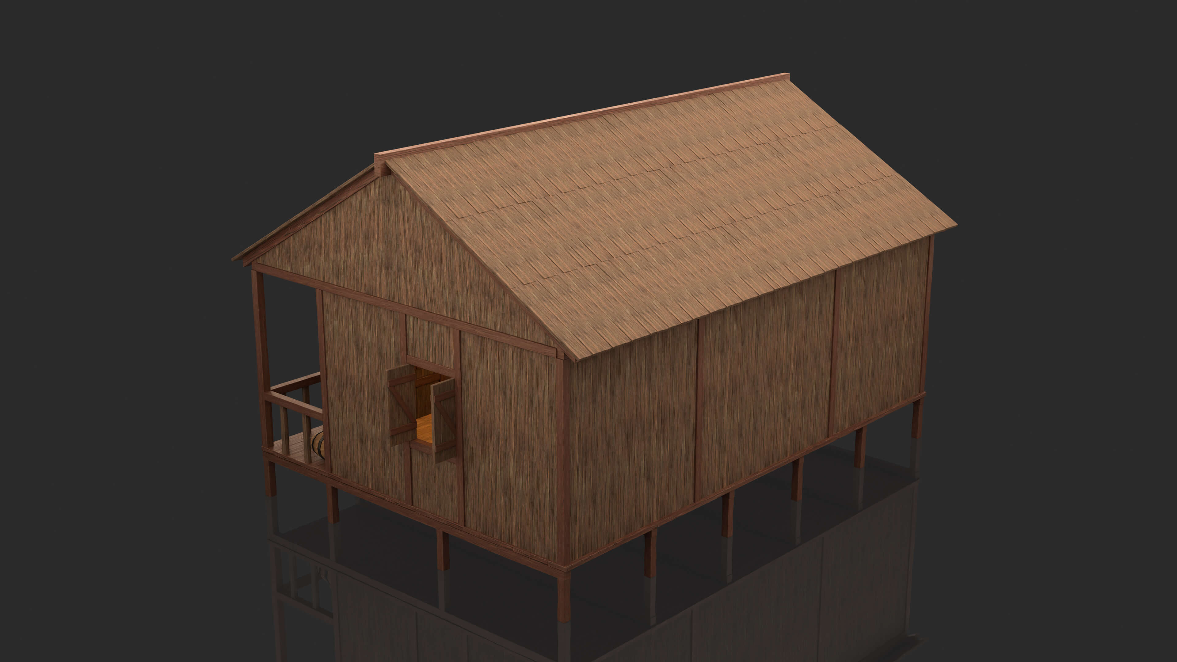 Medieval Fantasy House 02 - 3D Model by HT3dStudio