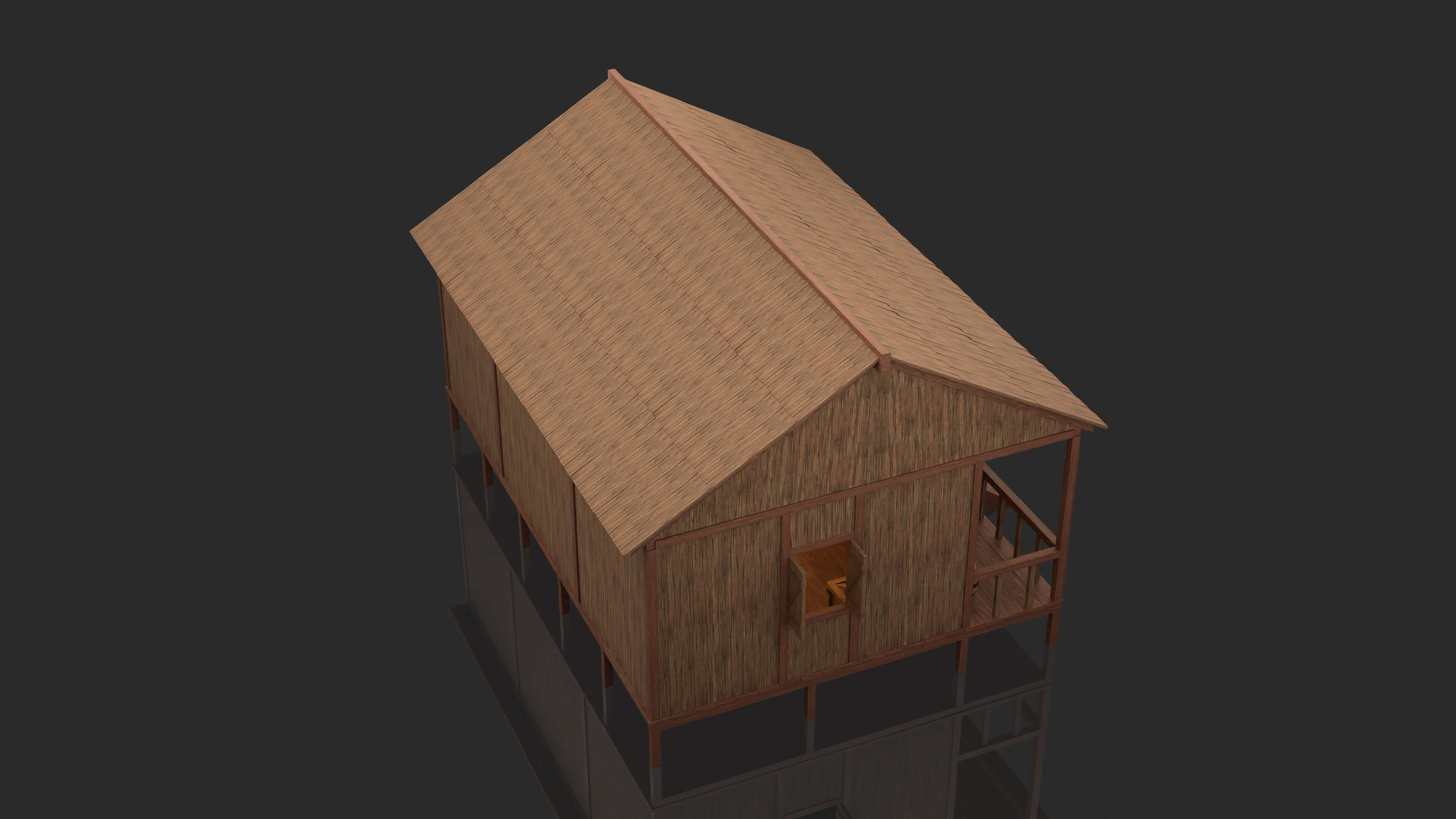 Medieval Fantasy House 02 - 3D Model by HT3dStudio