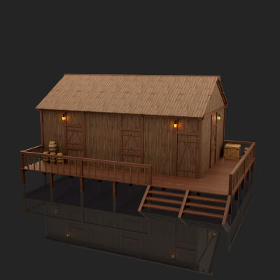 Medieval Fantasy House 03 - 3D Model by HT3dStudio