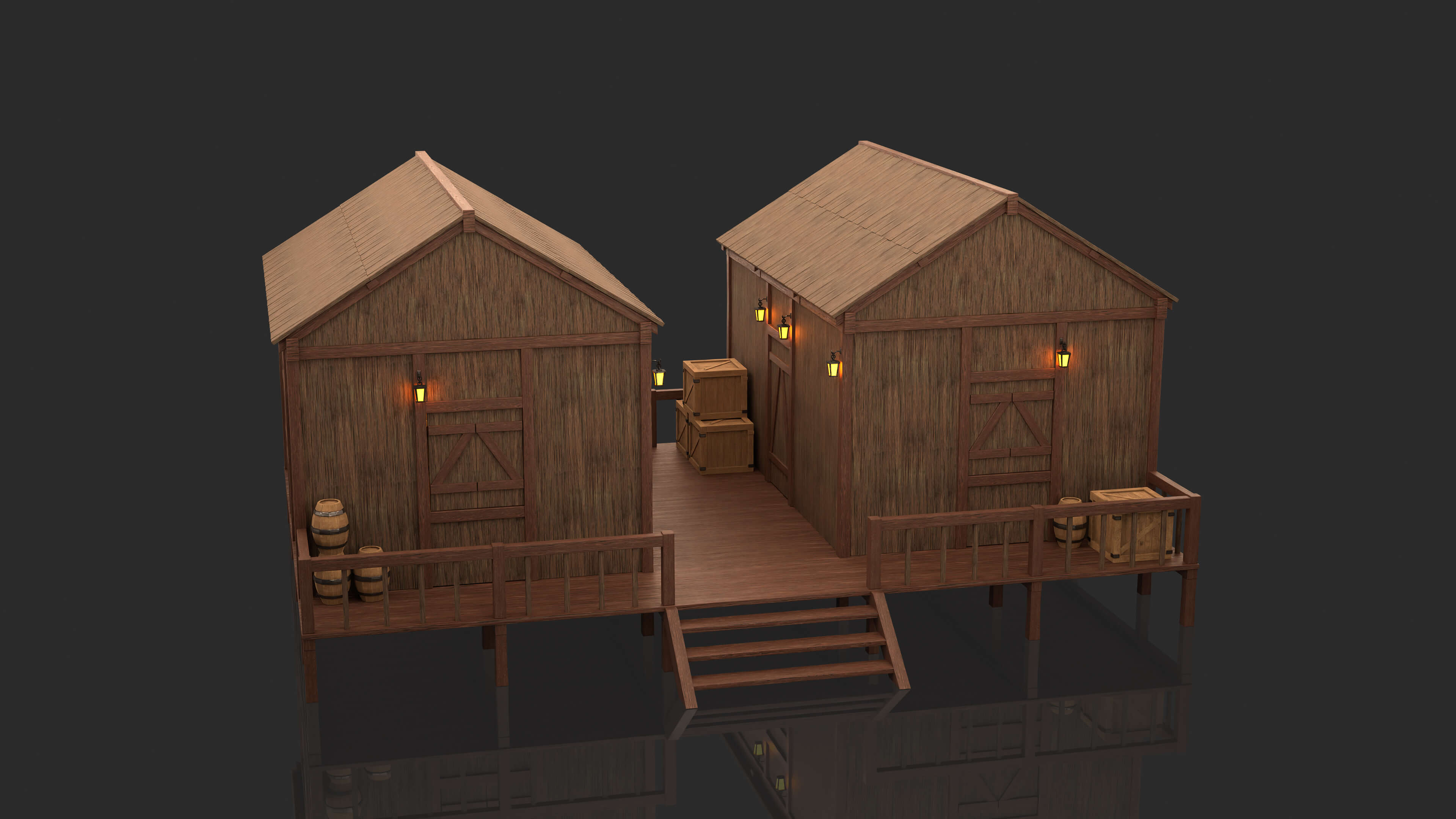 Medieval Fantasy House 04 - 3D Model by HT3dStudio