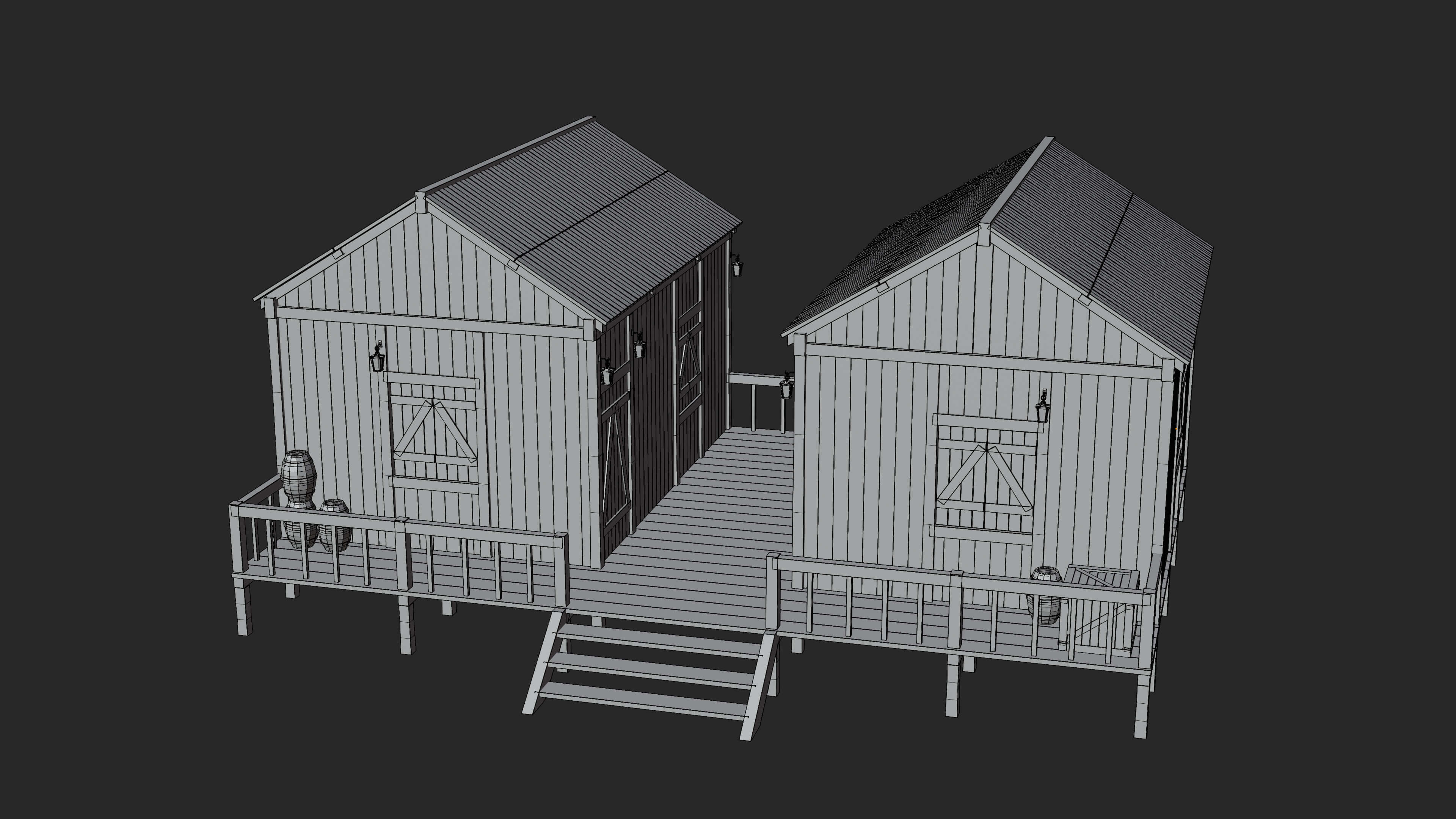 Medieval Fantasy House 04 - 3D Model by HT3dStudio