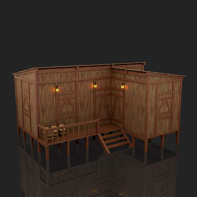 Medieval Fantasy House 05 - 3D Model by HT3dStudio