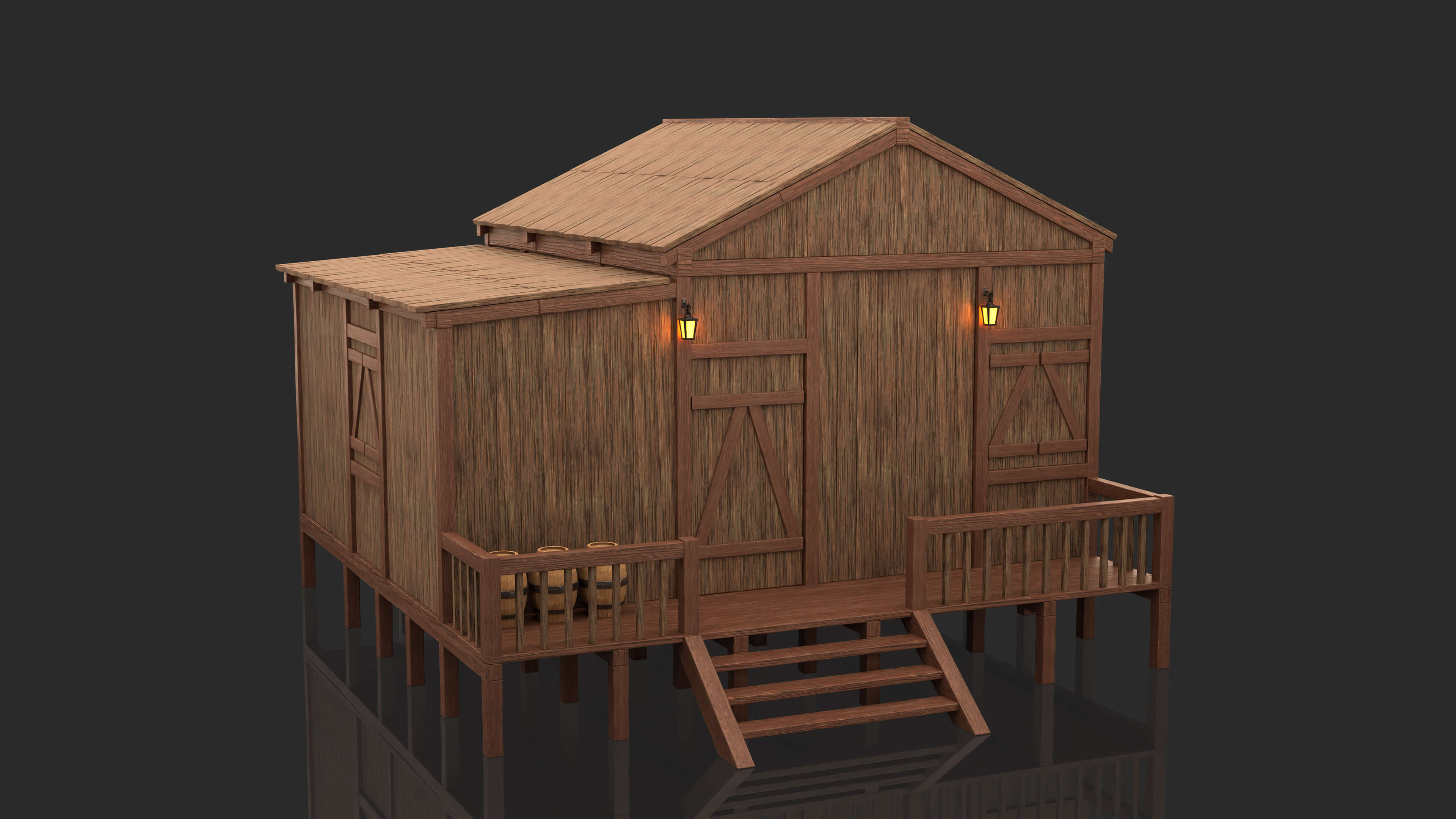 Medieval Fantasy House 06 - 3D Model by HT3dStudio