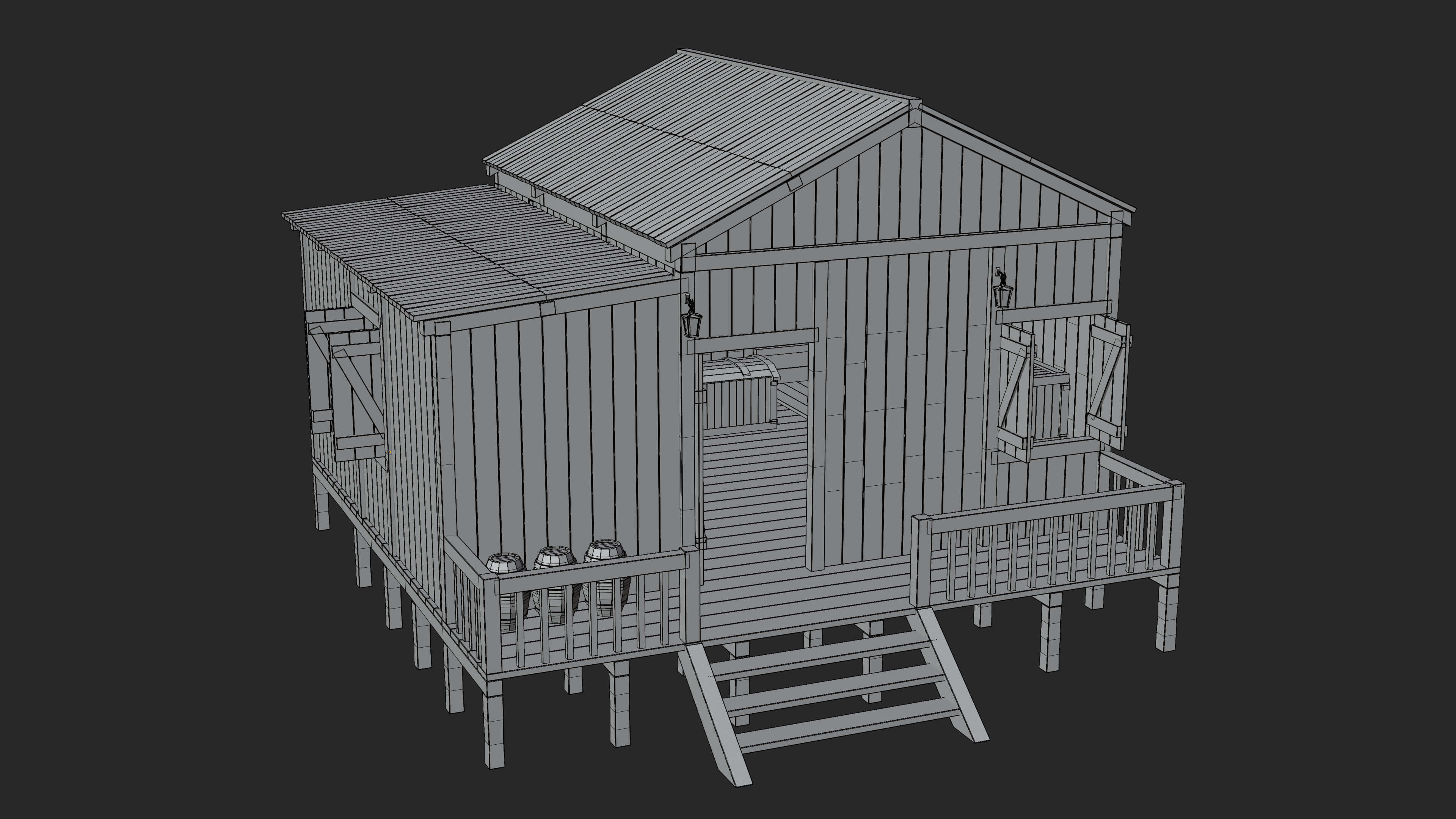 Medieval Fantasy House 06 - 3D Model by HT3dStudio