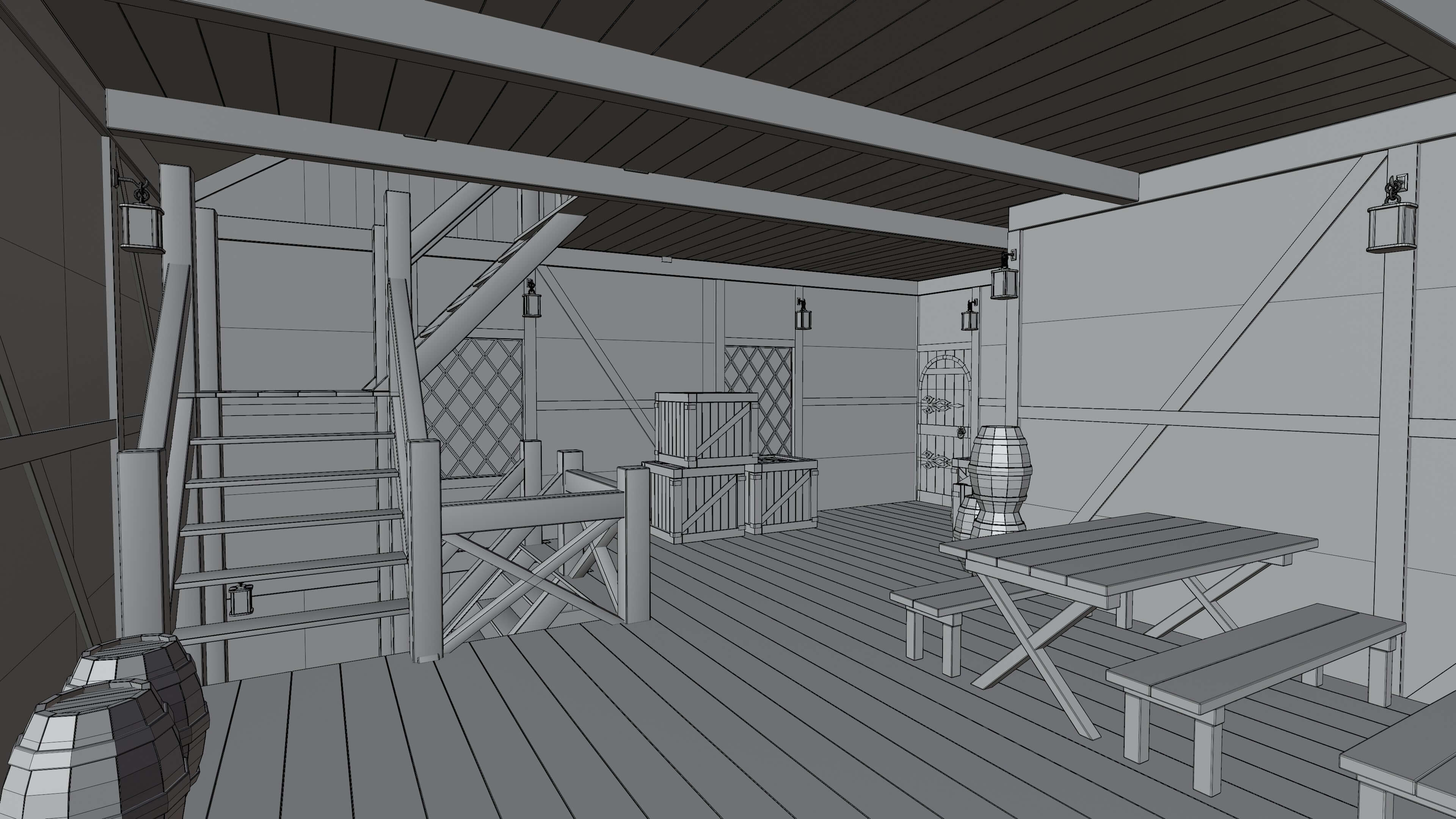 Medieval Fantasy House - 3D Model by HT3dStudio