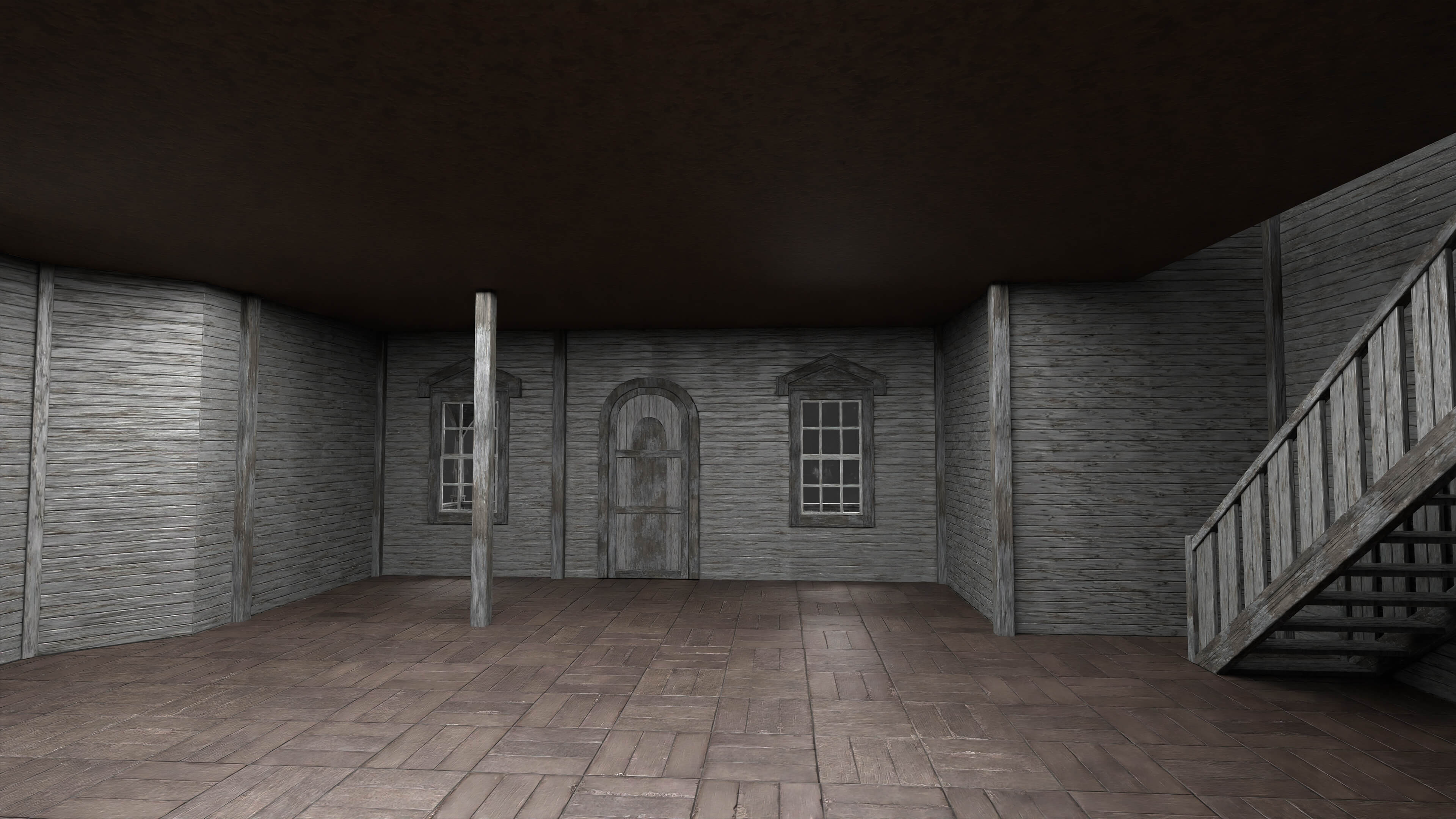 Old Abandoned House 02 - Game Assets 3D House by HT3dStudio