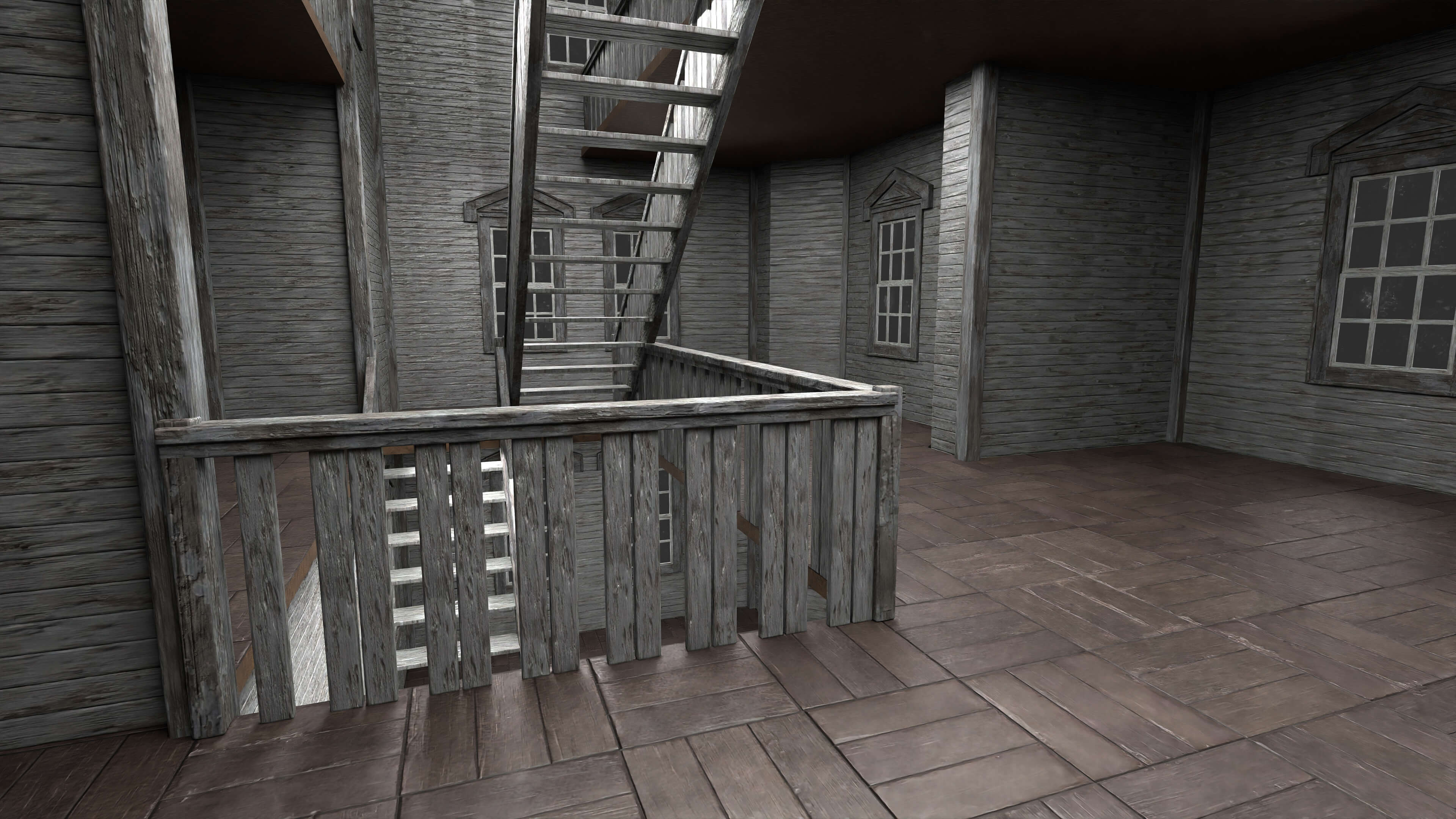 Old Abandoned House 04 - Game Assets 3D House by HT3dStudio