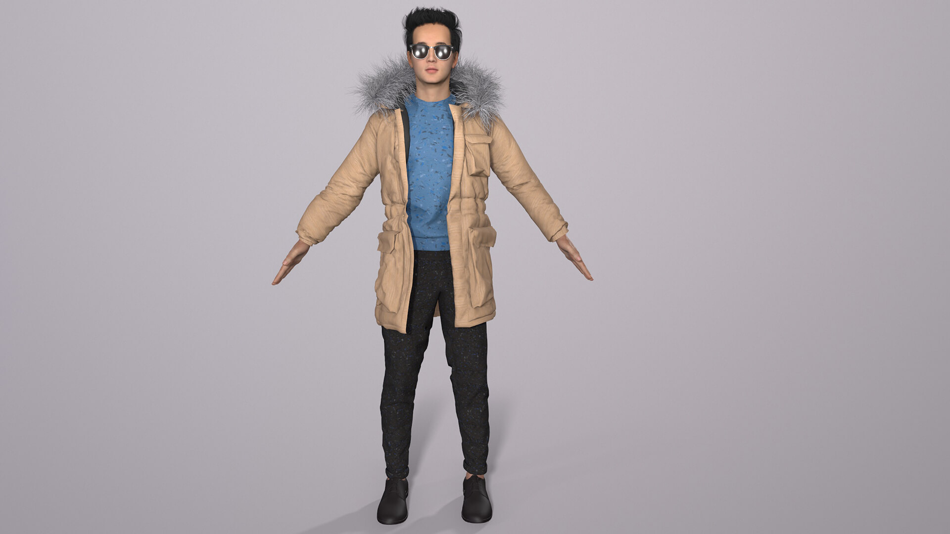 Asian Man actor - 3D Model by Huang_9527