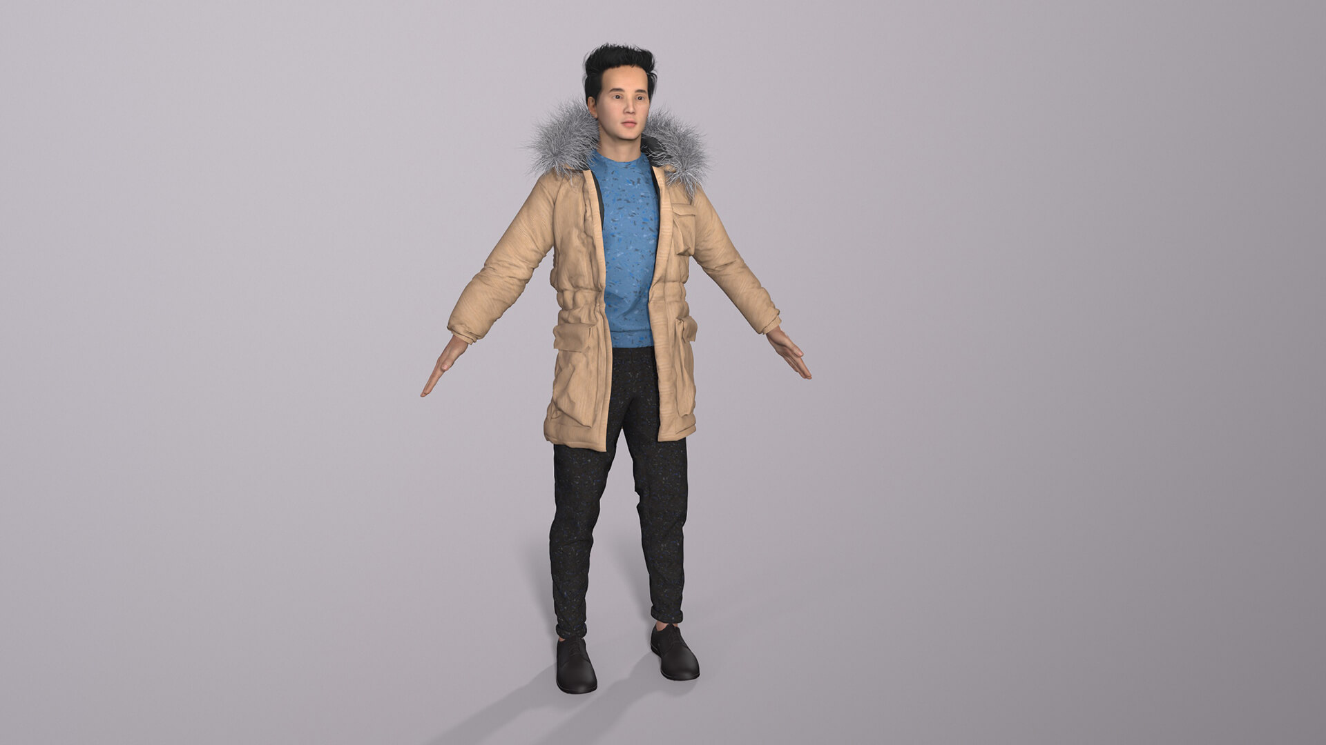 Asian Man actor - 3D Model by Huang_9527