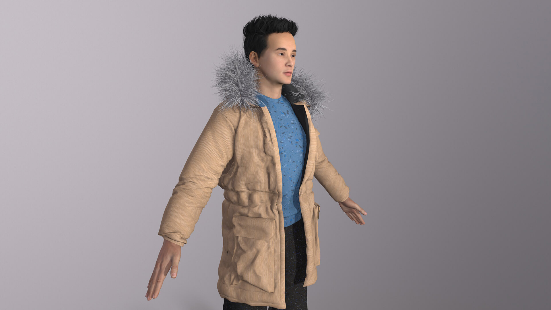 Asian Man actor - 3D Model by Huang_9527