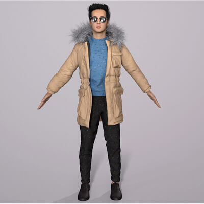 Asian Man actor - 3D Model by Huang_9527