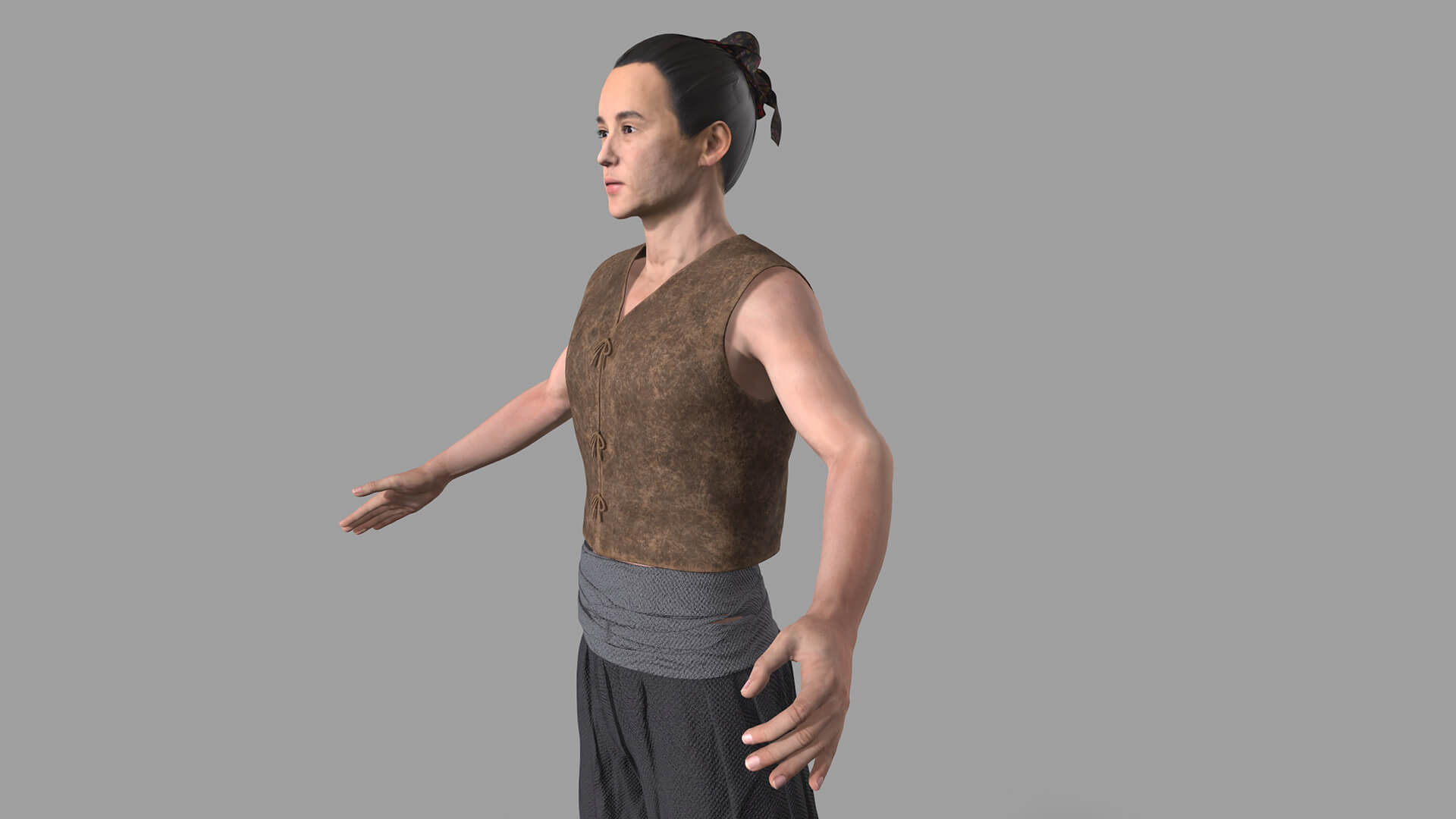 Asian People - 3D Model by Huang_9527