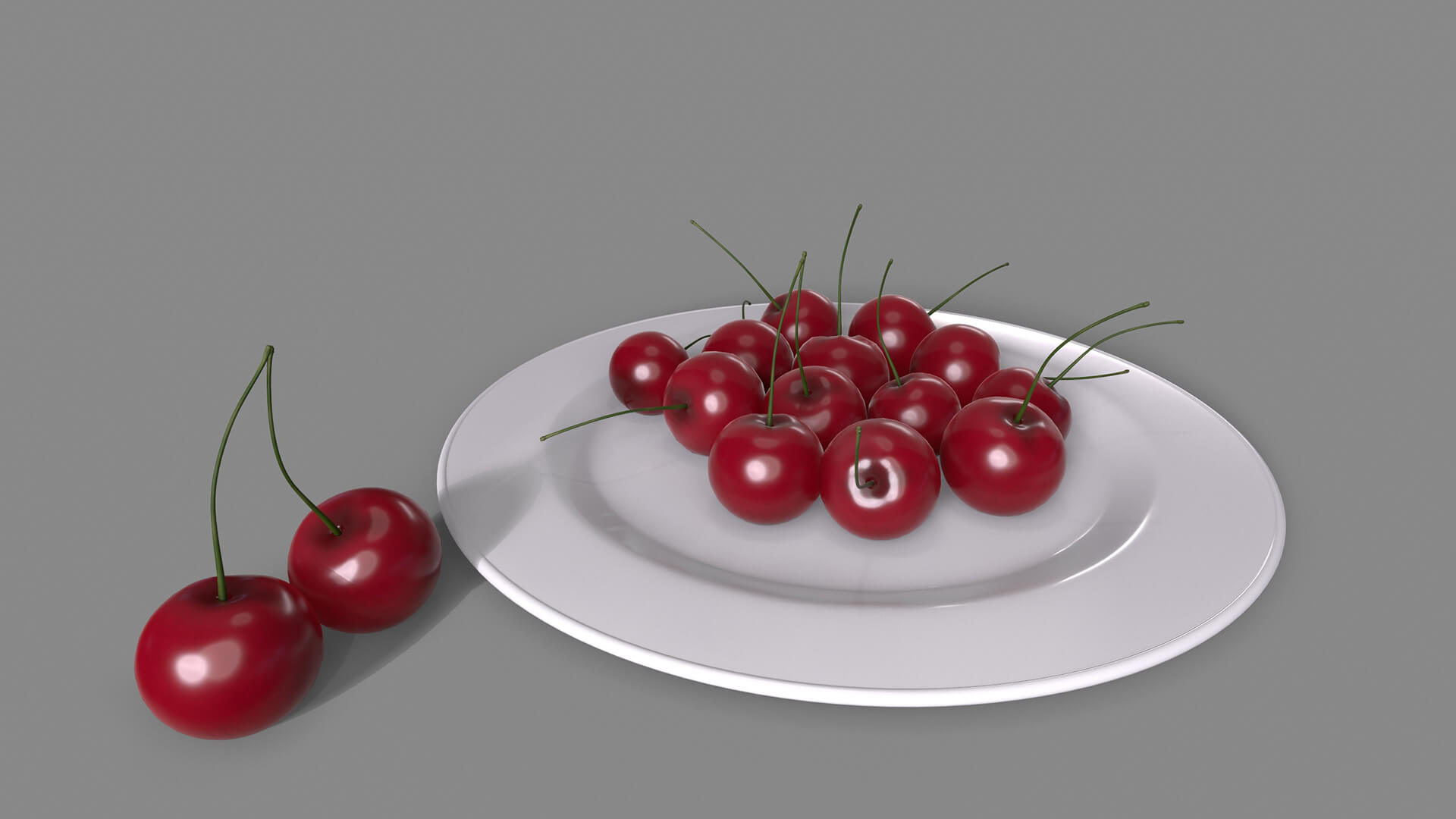 Cherry Fruit - 3D Model by Huang_9527