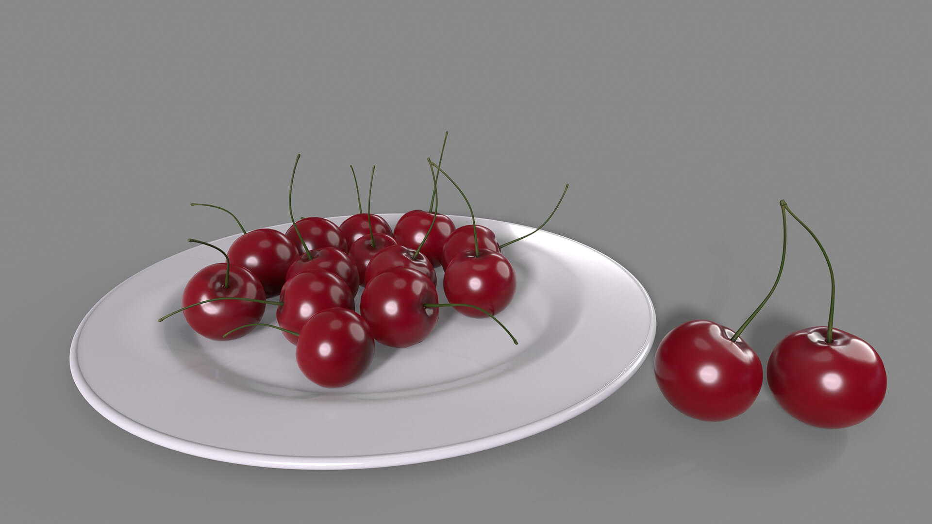 Cherry Fruit - 3D Model by Huang_9527