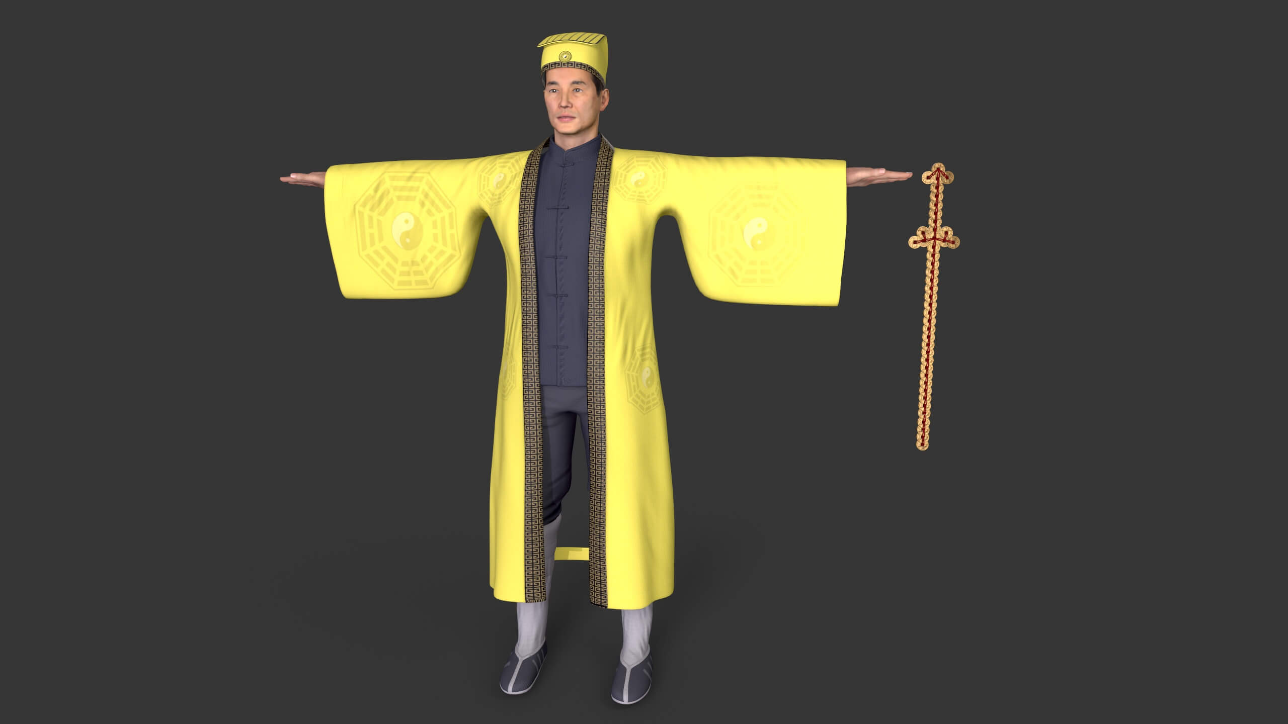 Chinese Taoist - 3D Model by Huang_9527