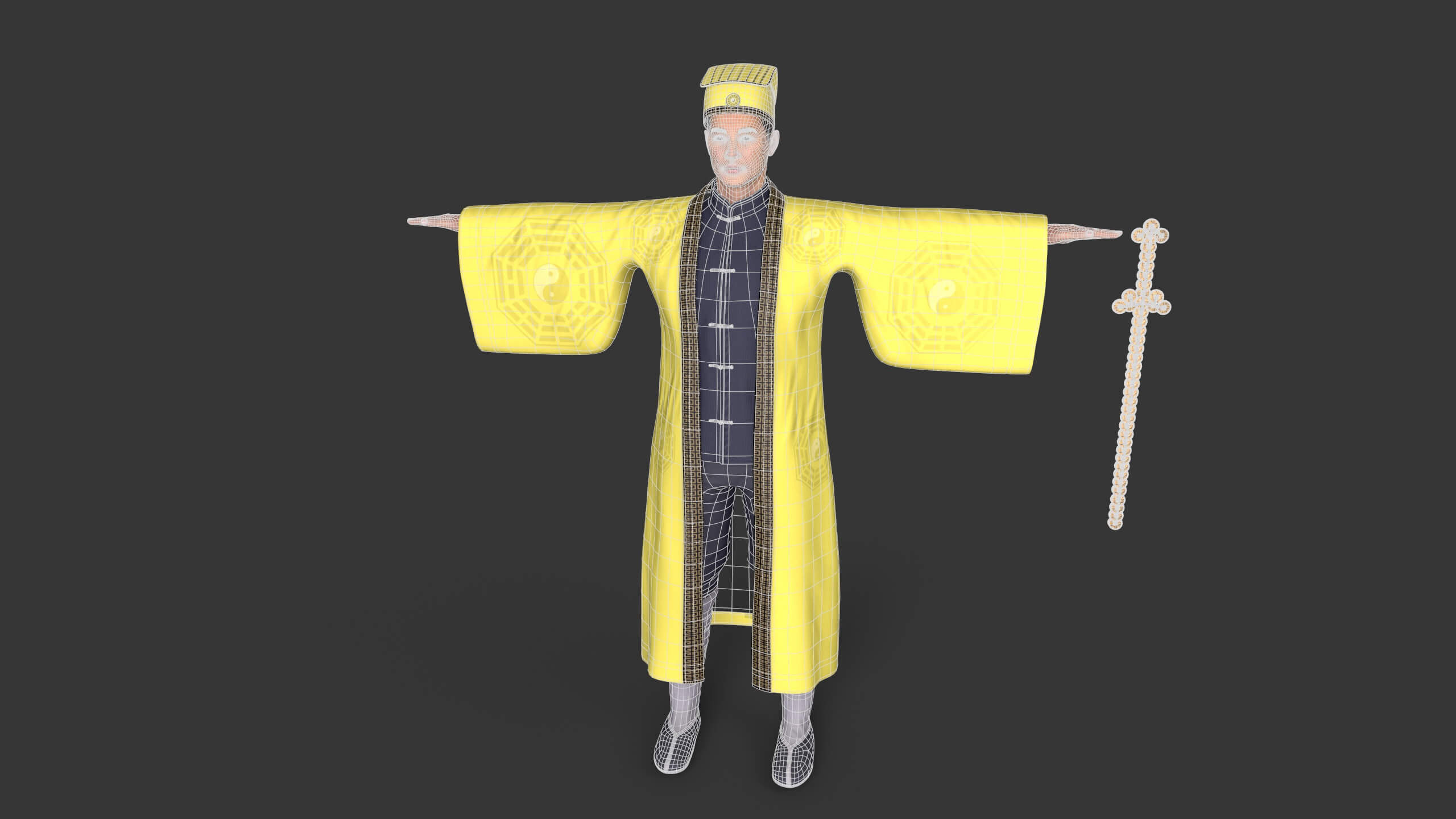 Chinese Taoist - 3D Model by Huang_9527