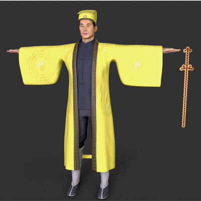 Chinese Taoist - 3D Model by Huang_9527