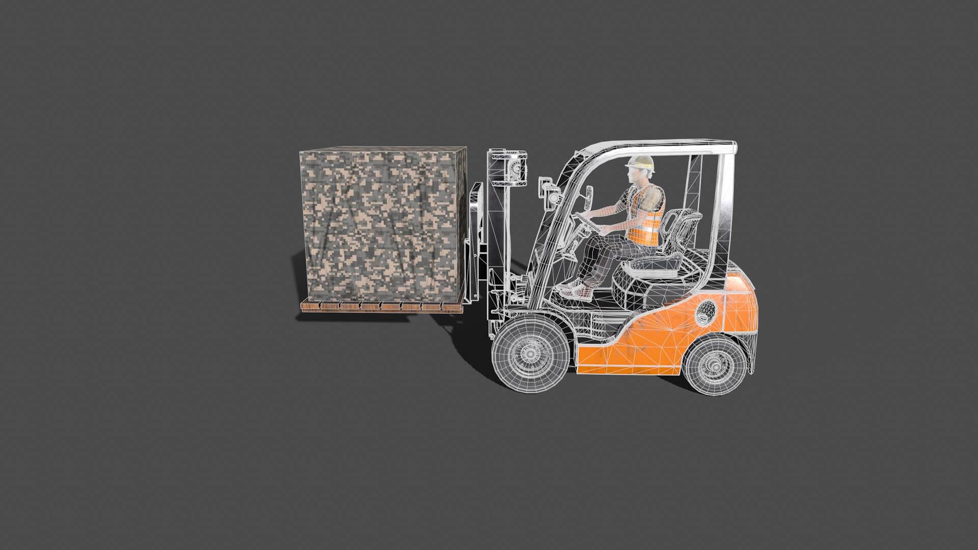 Forklift Worker - 3D Model by Huang_9527