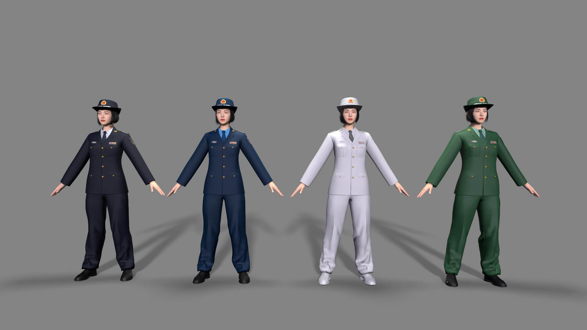 Girl Soldier - 3D Model by Huang_9527