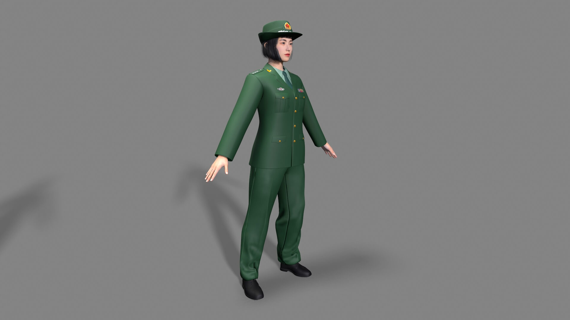 Girl Soldier - 3D Model by Huang_9527