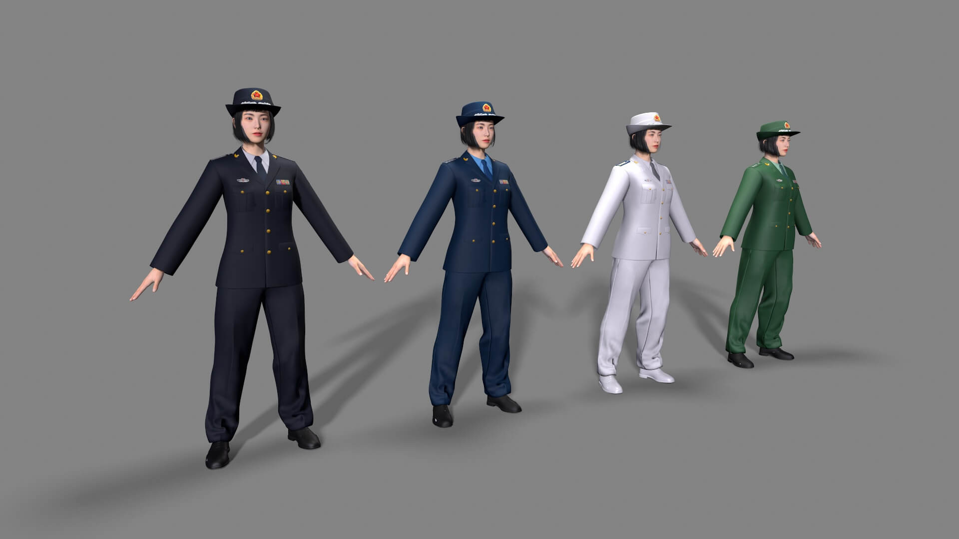 Girl Soldier - 3D Model by Huang_9527