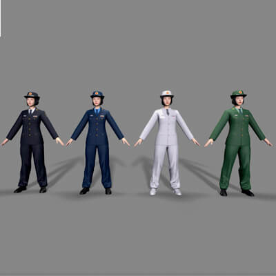 Girl Soldier - 3D Model by Huang_9527