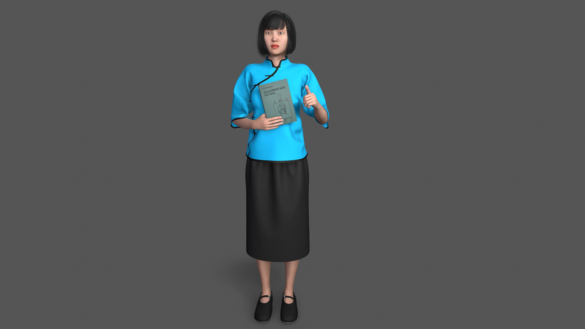 Girl Students - 3D Model by Huang_9527