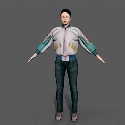girls Character - 3D Model by Huang_9527