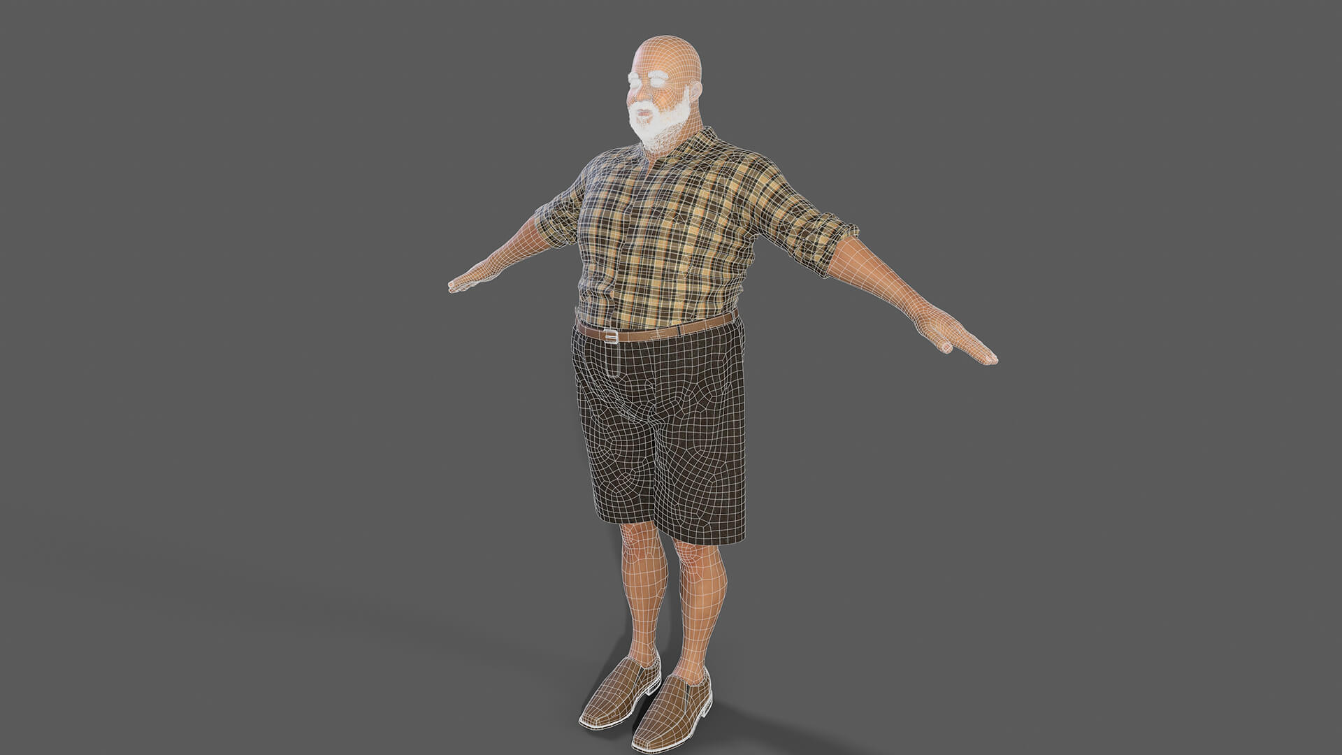 Grandfather Character - 3D Model by Huang_9527