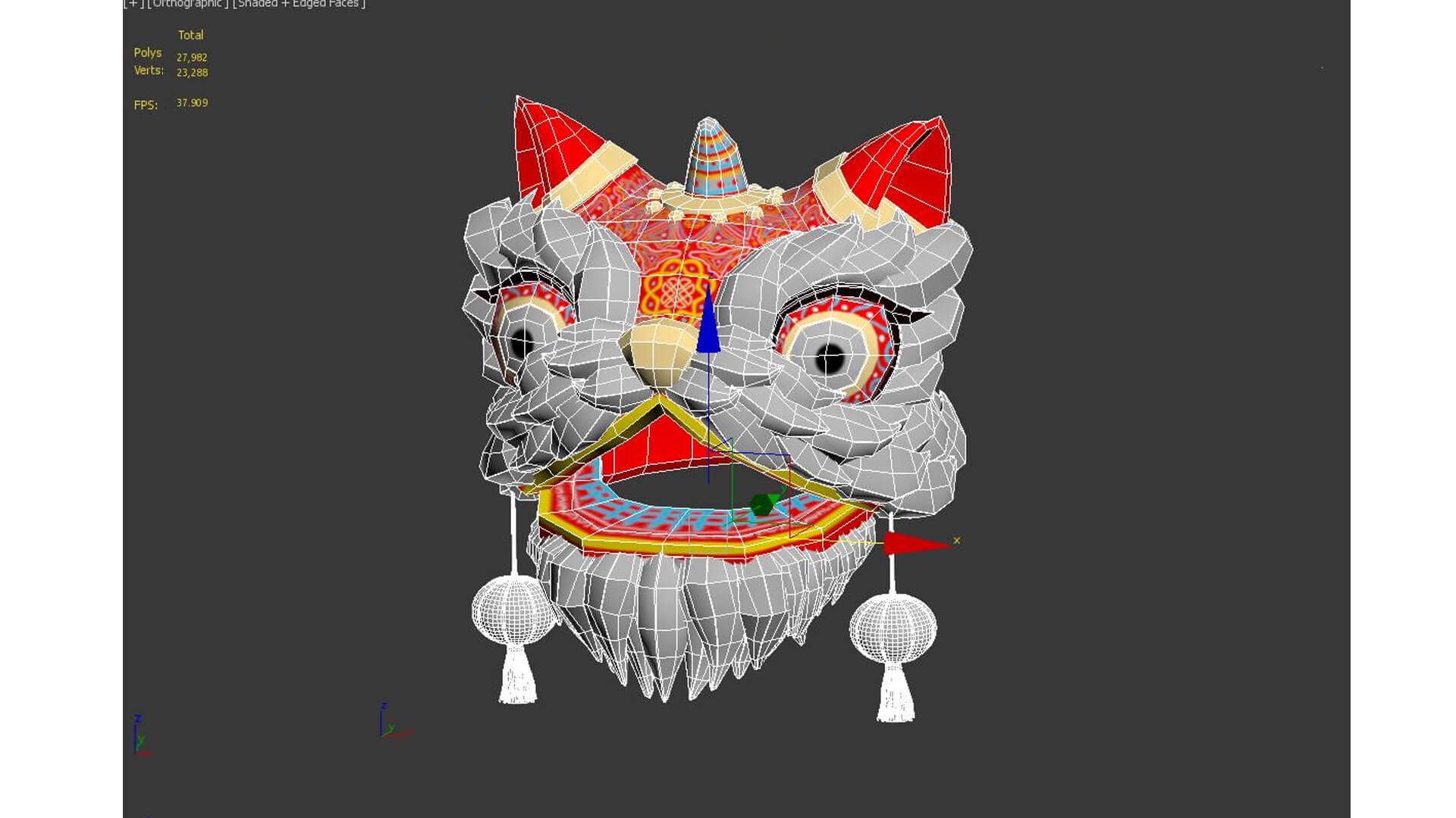 Lion Dance Character - 3D Model by Huang_9527