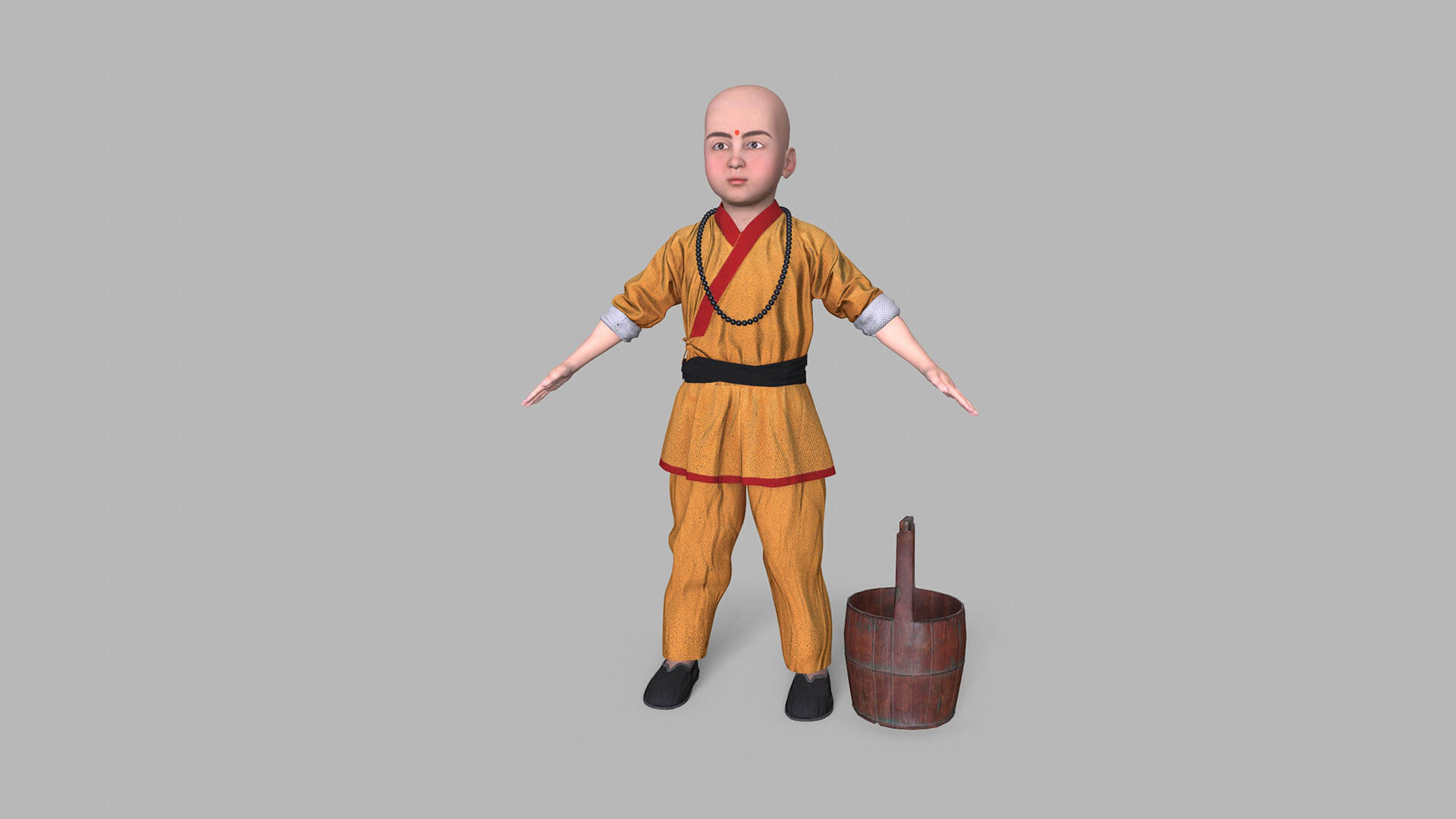 Monk Character - 3D Model by Huang_9527
