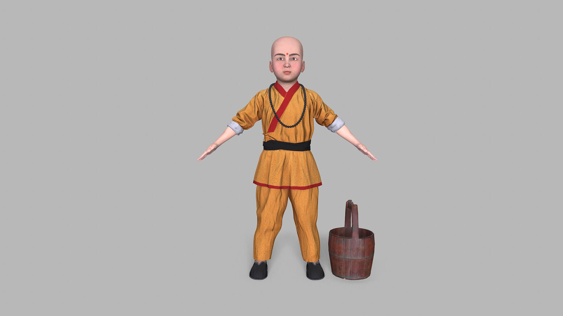 Monk Character - 3D Model by Huang_9527