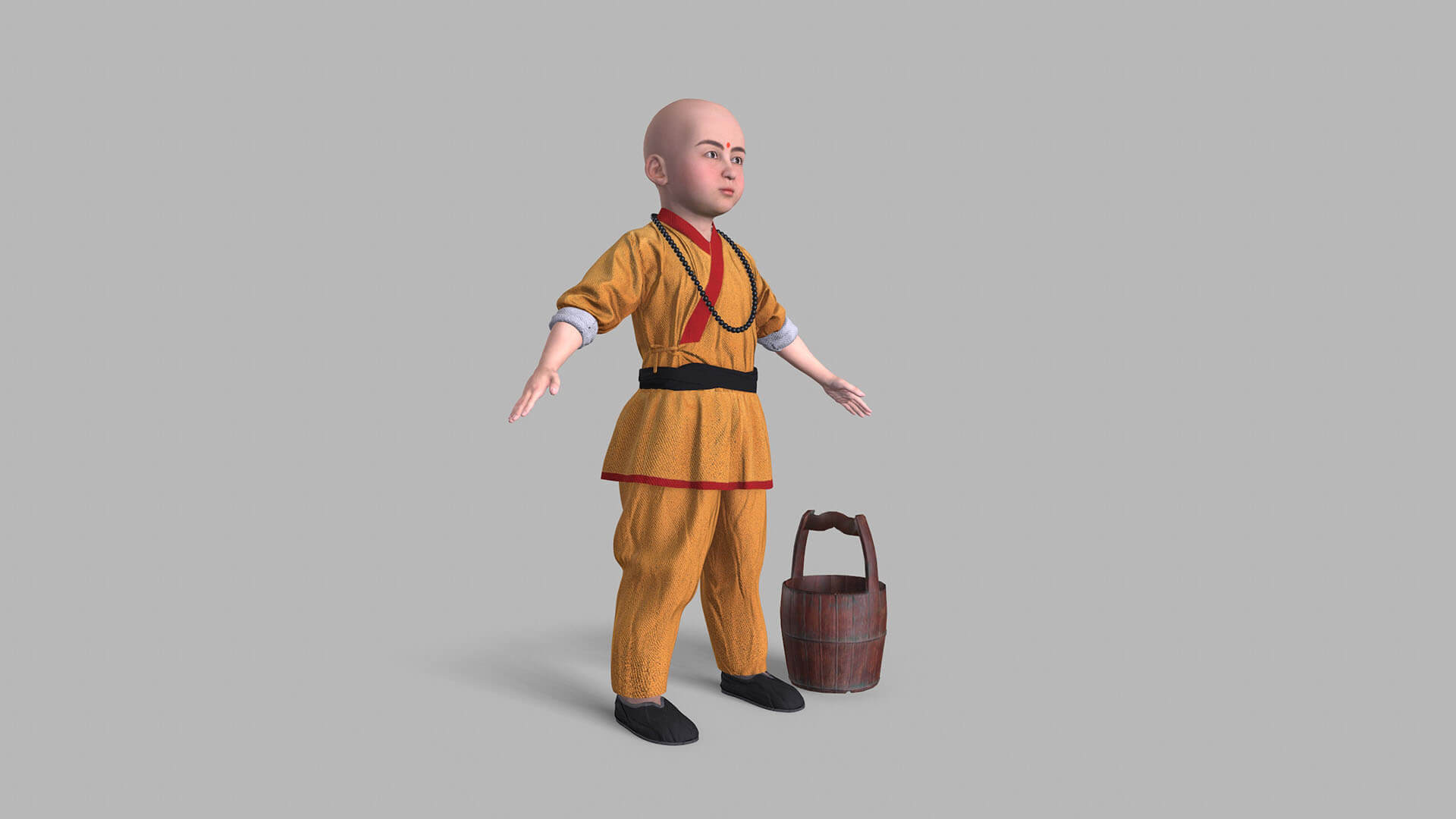 Monk Character - 3D Model by Huang_9527