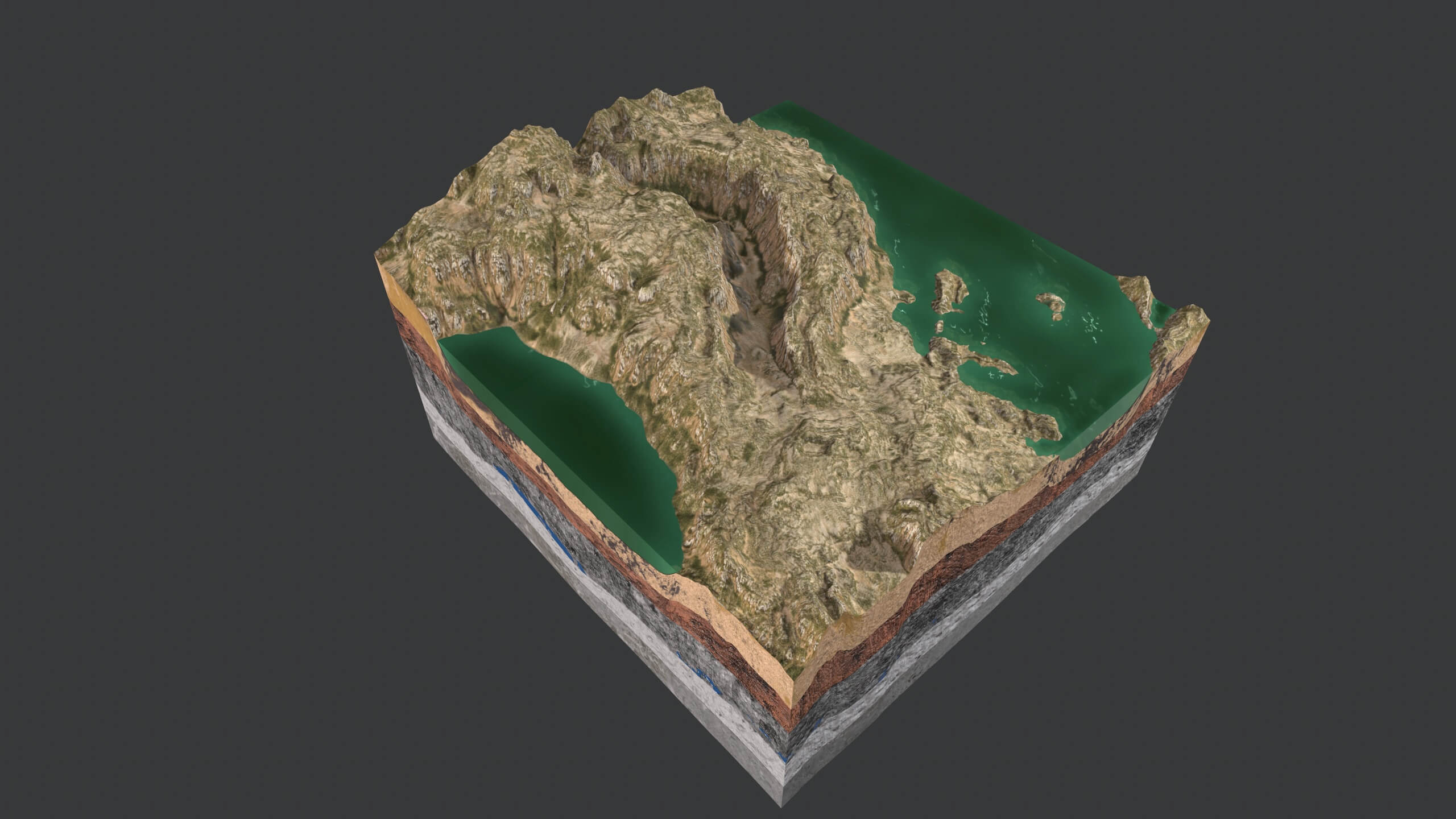 Mountain Structure - 3D Model by Huang_9527