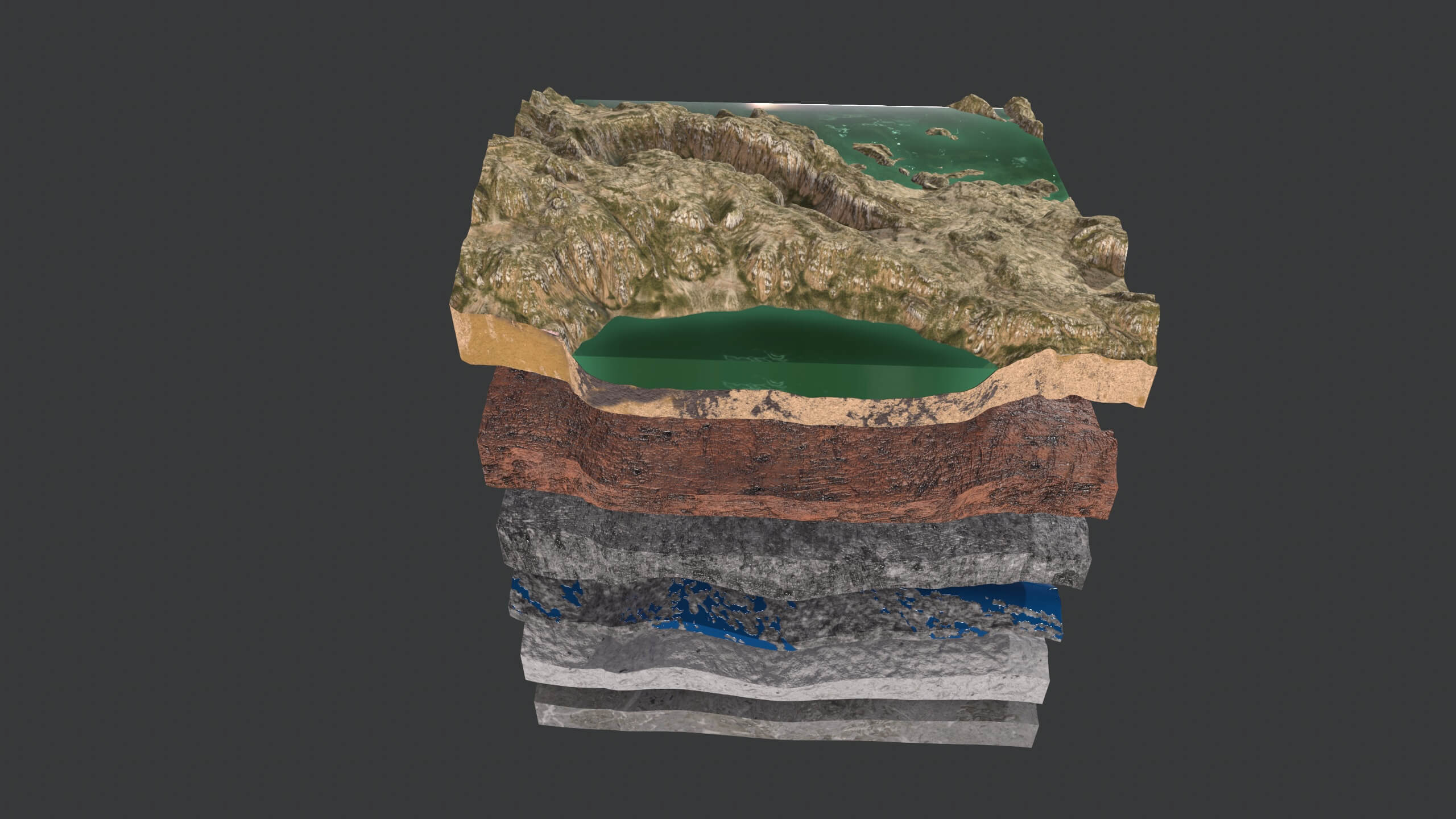 Mountain Structure - 3D Model by Huang_9527