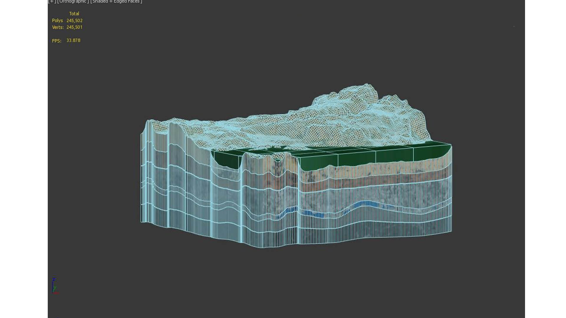 Mountain Structure - 3D Model by Huang_9527