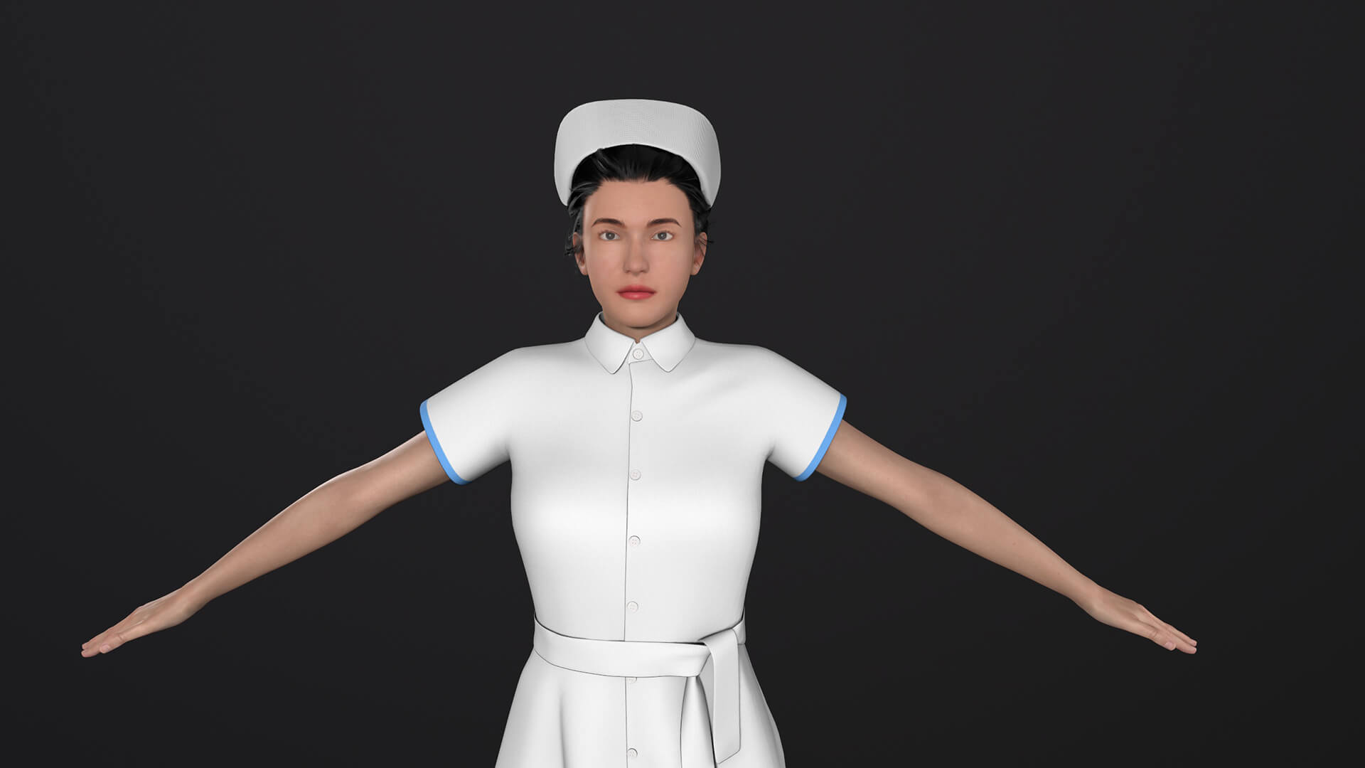 Nurse Character - 3D Model by Huang_9527