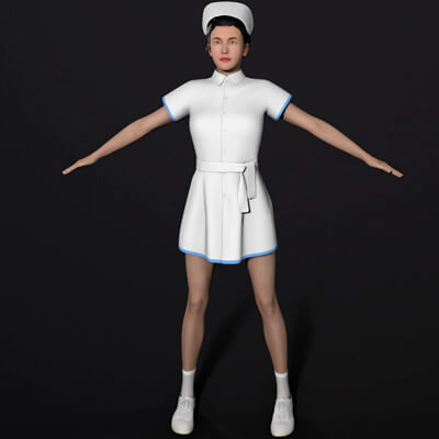 Nurse Character - 3D Model by Huang_9527