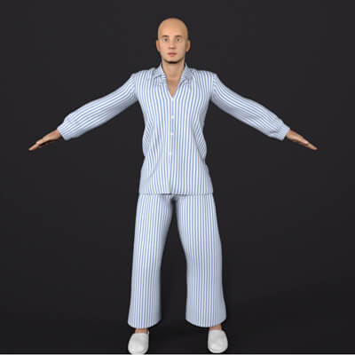 Patient Man character - 3D Model by Huang_9527