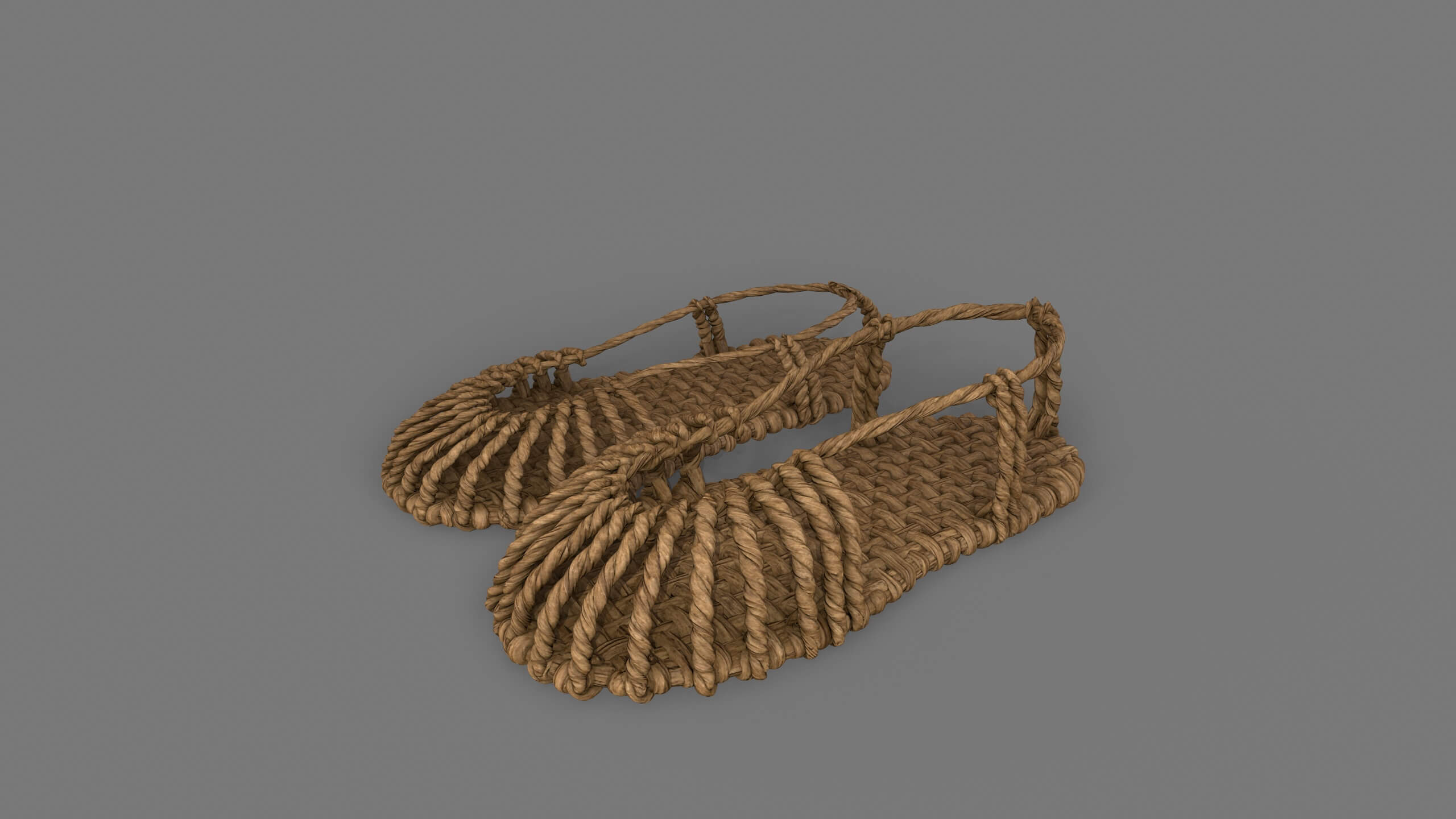 Straw Sandals - 3D Model by Huang_9527