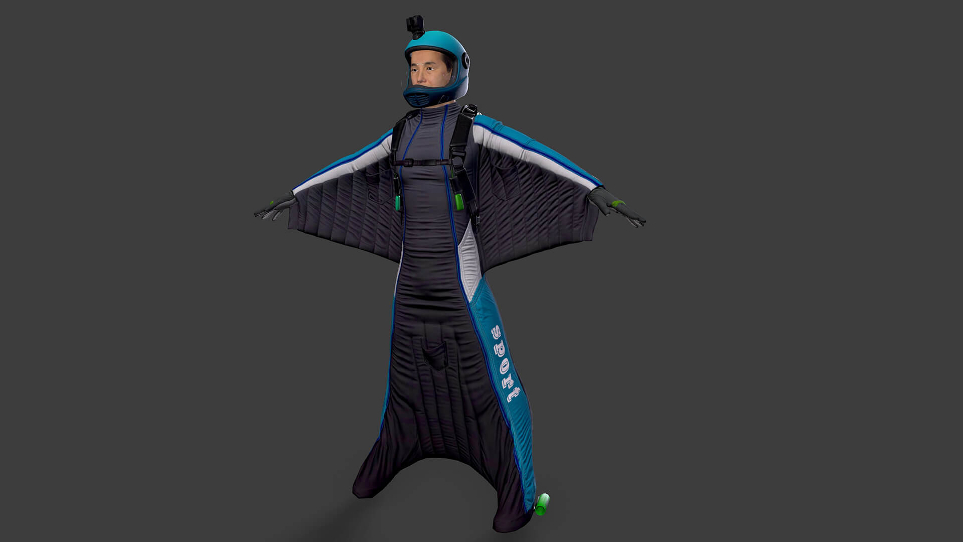 Wingsuit Skydiving - 3D Model by Huang_9527