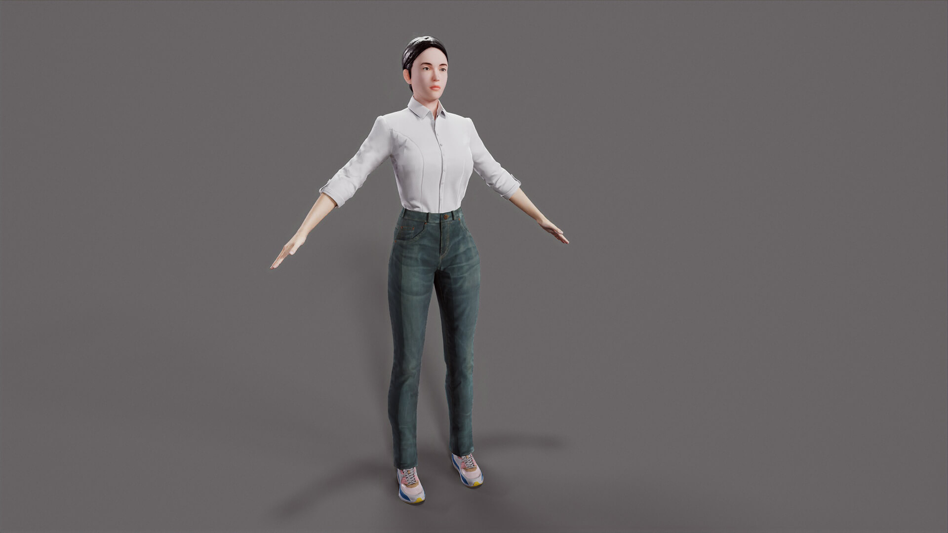 Women Character - Free 3D Model by Huang_9527
