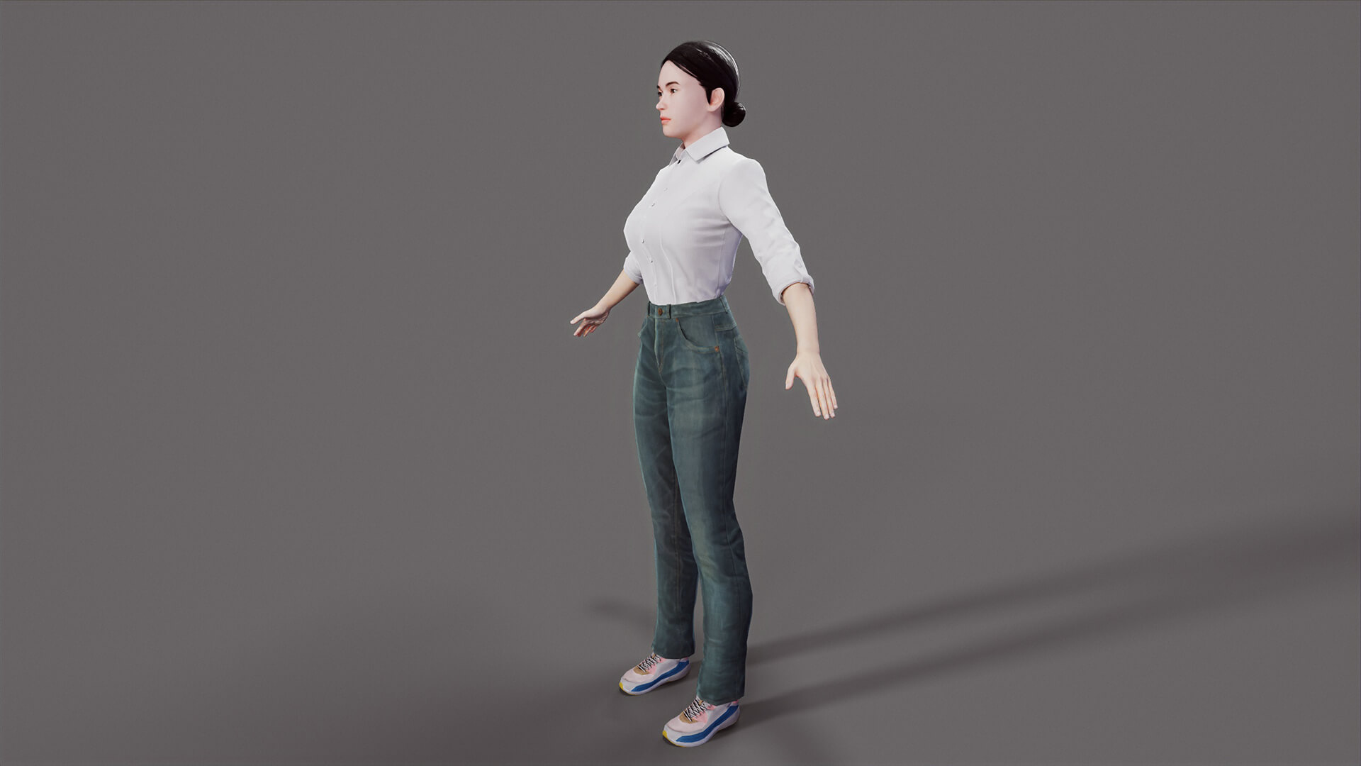 Women Character - Free 3D Model by Huang_9527